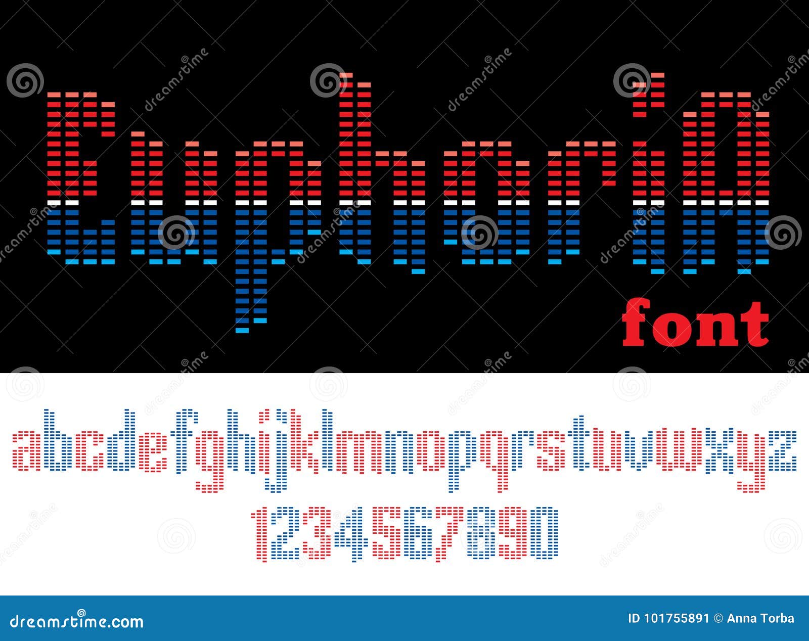 Music equalizer font