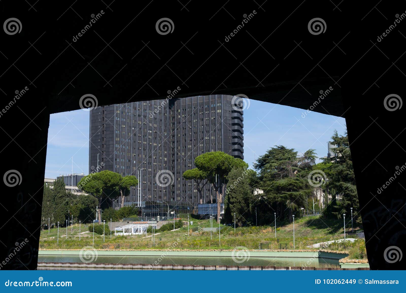 Eur District in Rome with Its Artificial Pond Editorial Stock Image ...