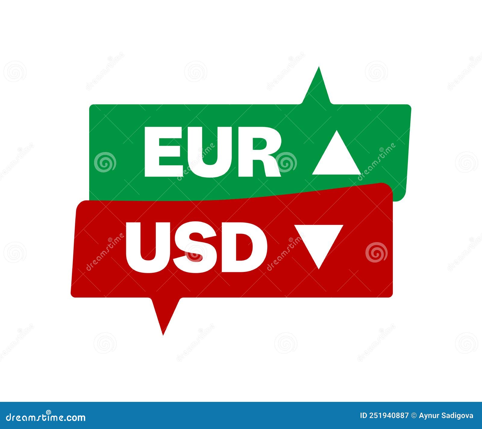 EUR USD Symbol Icon Up Down Currency Forex Sign. Stock Vector ...