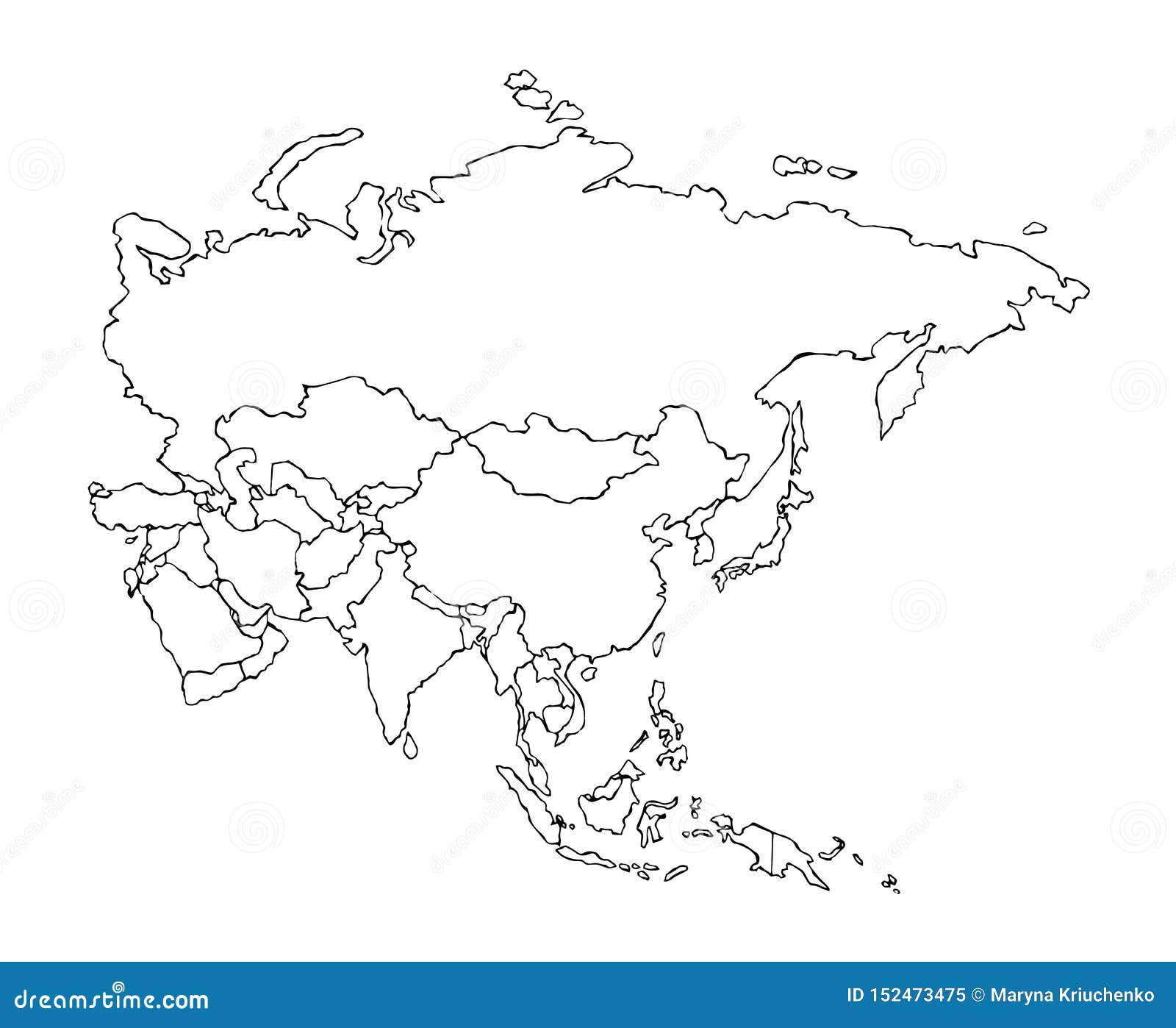 Eurasia Map Logo Icon. Europe And Asia. Vector Simple Symbol In Flat ...