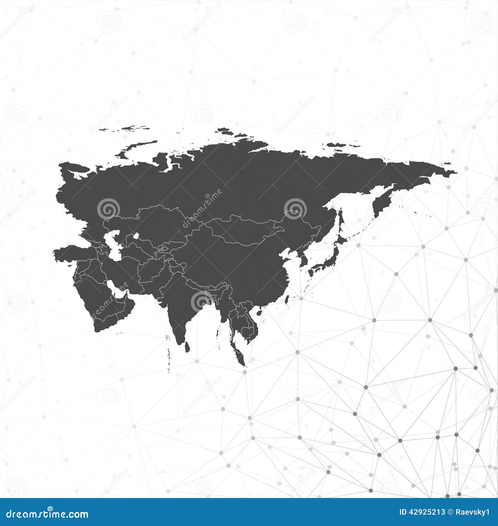 Eurasia - Map - Illustration. Cartoon Vector | CartoonDealer.com #59083591