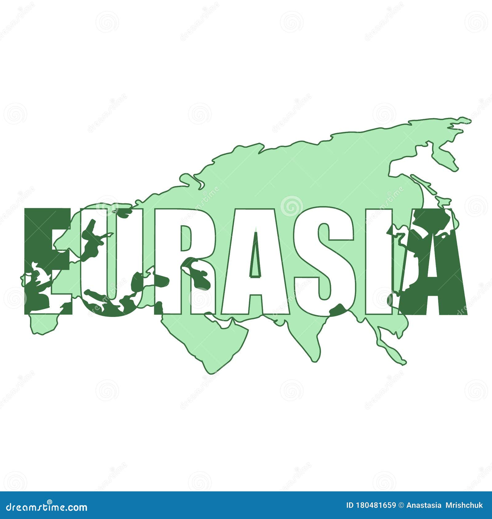 Eurasia Map Icon on a White Background Stock Illustration ...