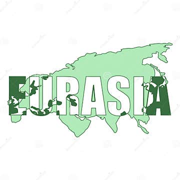 Eurasia Map Icon on a White Background Stock Illustration ...