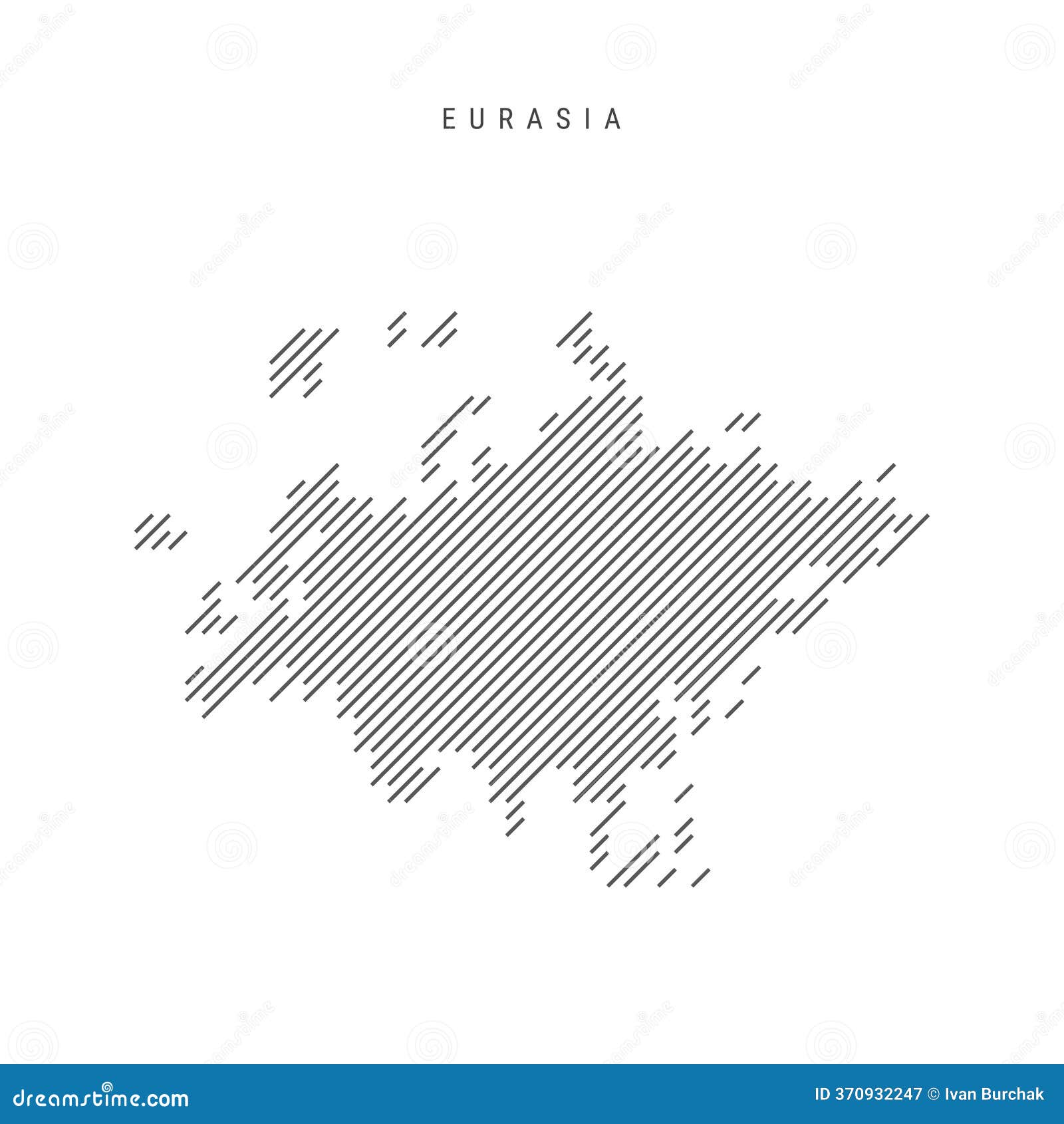 Eurasia Black Map. No Text Cartoon Vector | CartoonDealer.com #112360823
