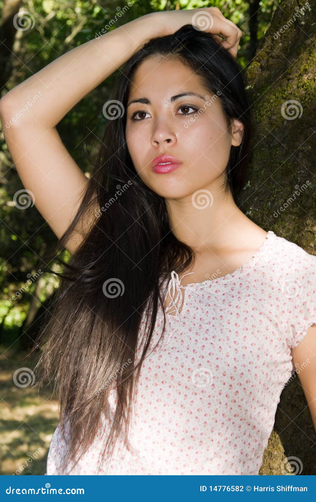 Eurasian stock photo. Image of blouse, girl, female, trees - 14776582