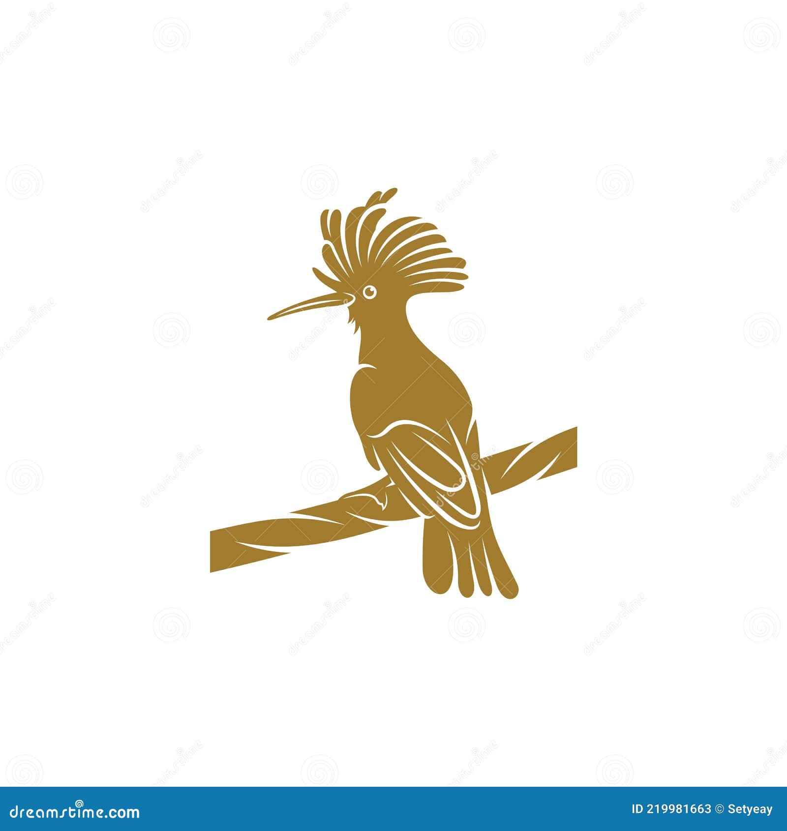 Eurasian Hoopoe Bird Vector Illustration. Eurasian Hoopoe Bird Logo ...