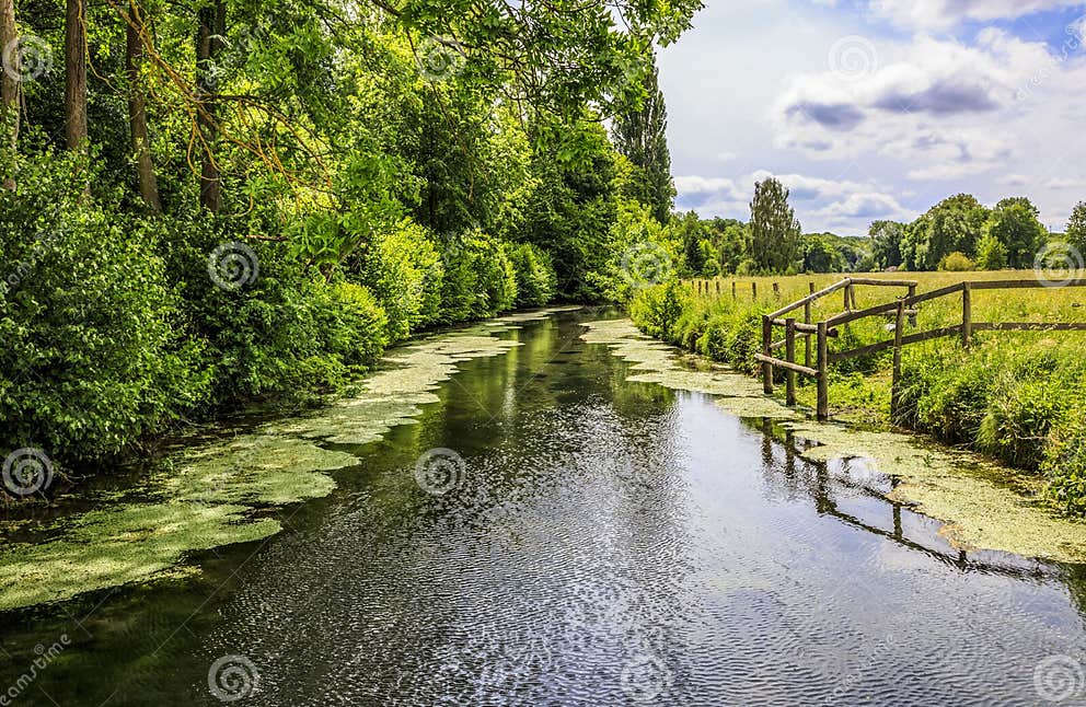 Eure River stock image. Image of scene, central, natural - 193085437