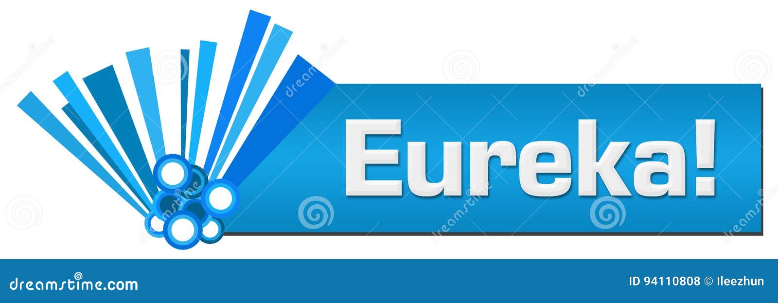 Eureka Blue Graphical Horizontal Stock Illustration - Illustration of ...
