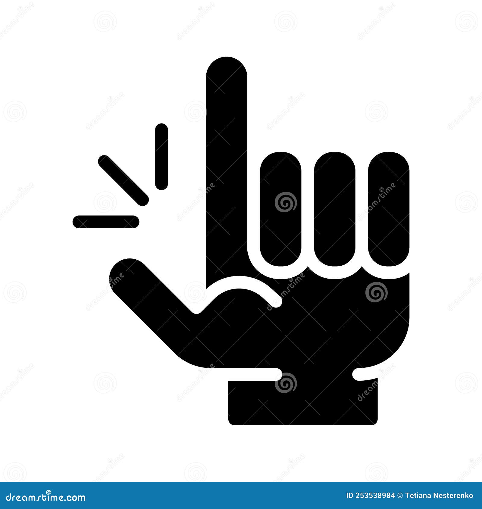 Eureka Gesture Black Glyph Icon Stock Vector - Illustration of solution ...