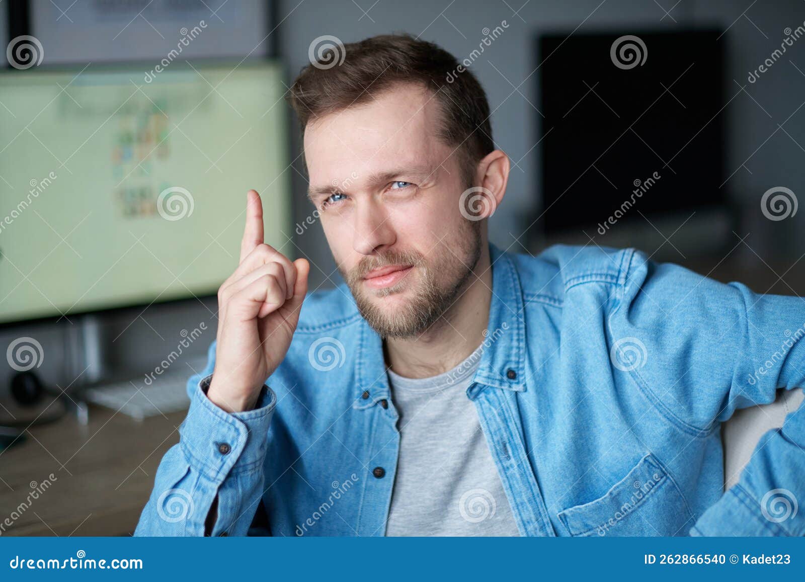 Eureka Gesture: it Software Engineer or Support Manager Guy Looking at ...