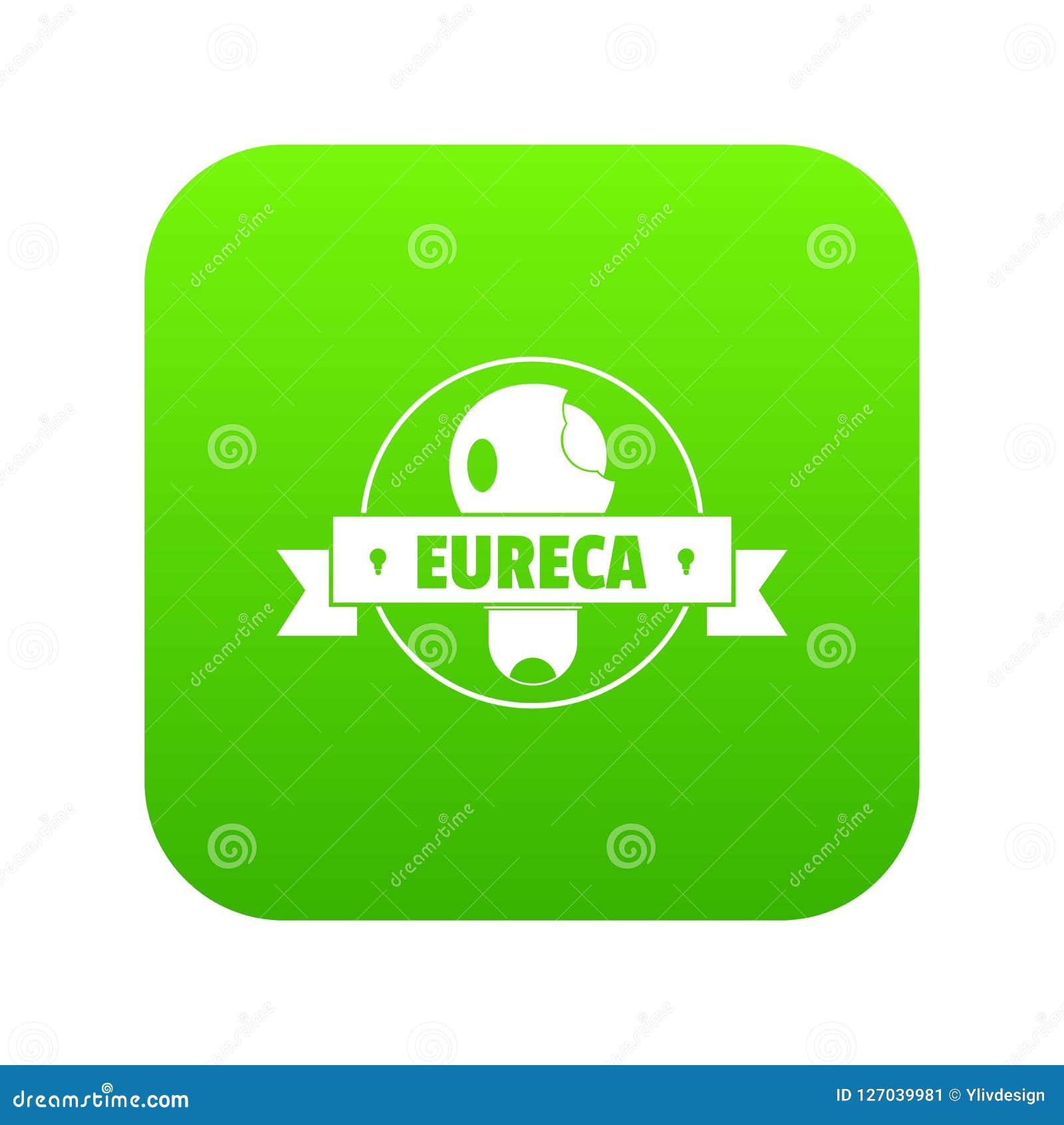 Eureka Idea Icon Green Vector Stock Vector - Illustration of creativity ...