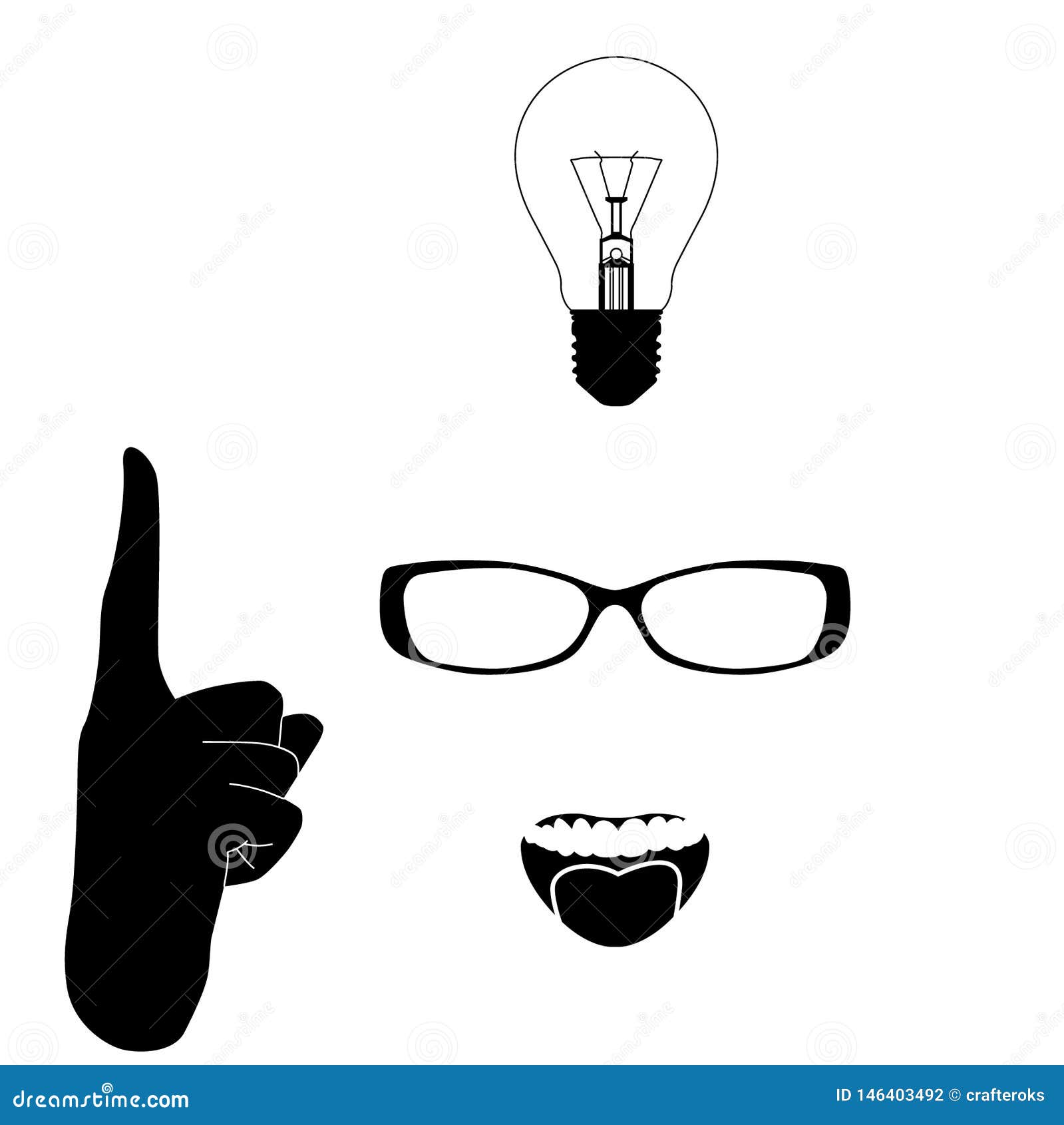 Eureka Pointing Up Illustration by Crafteroks Stock Vector ...