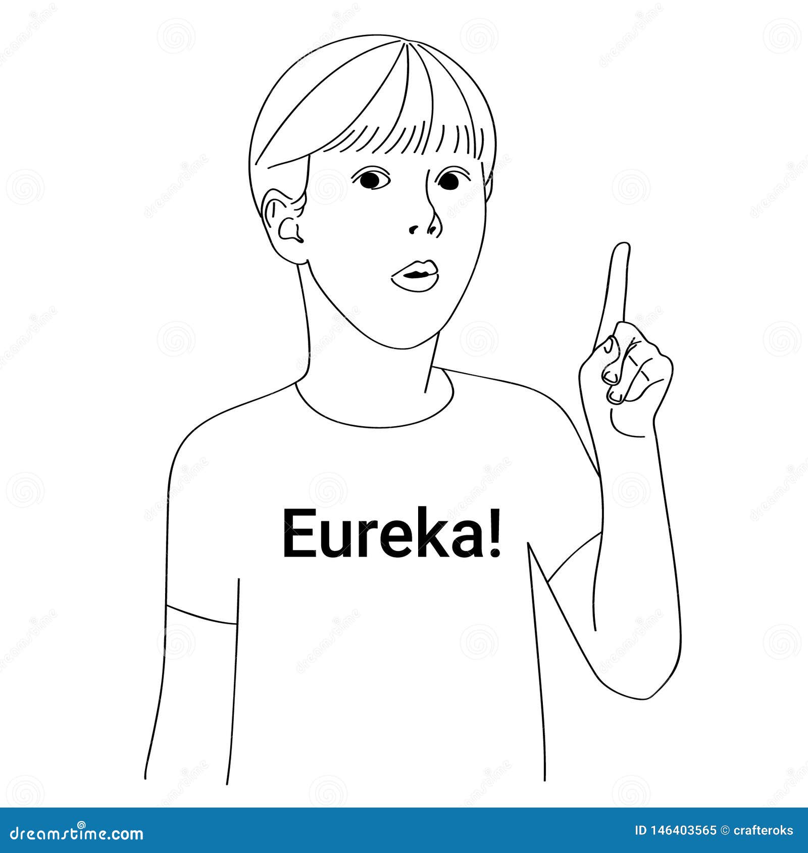Eureka Pointing Up Illustration by Crafteroks Stock Vector ...