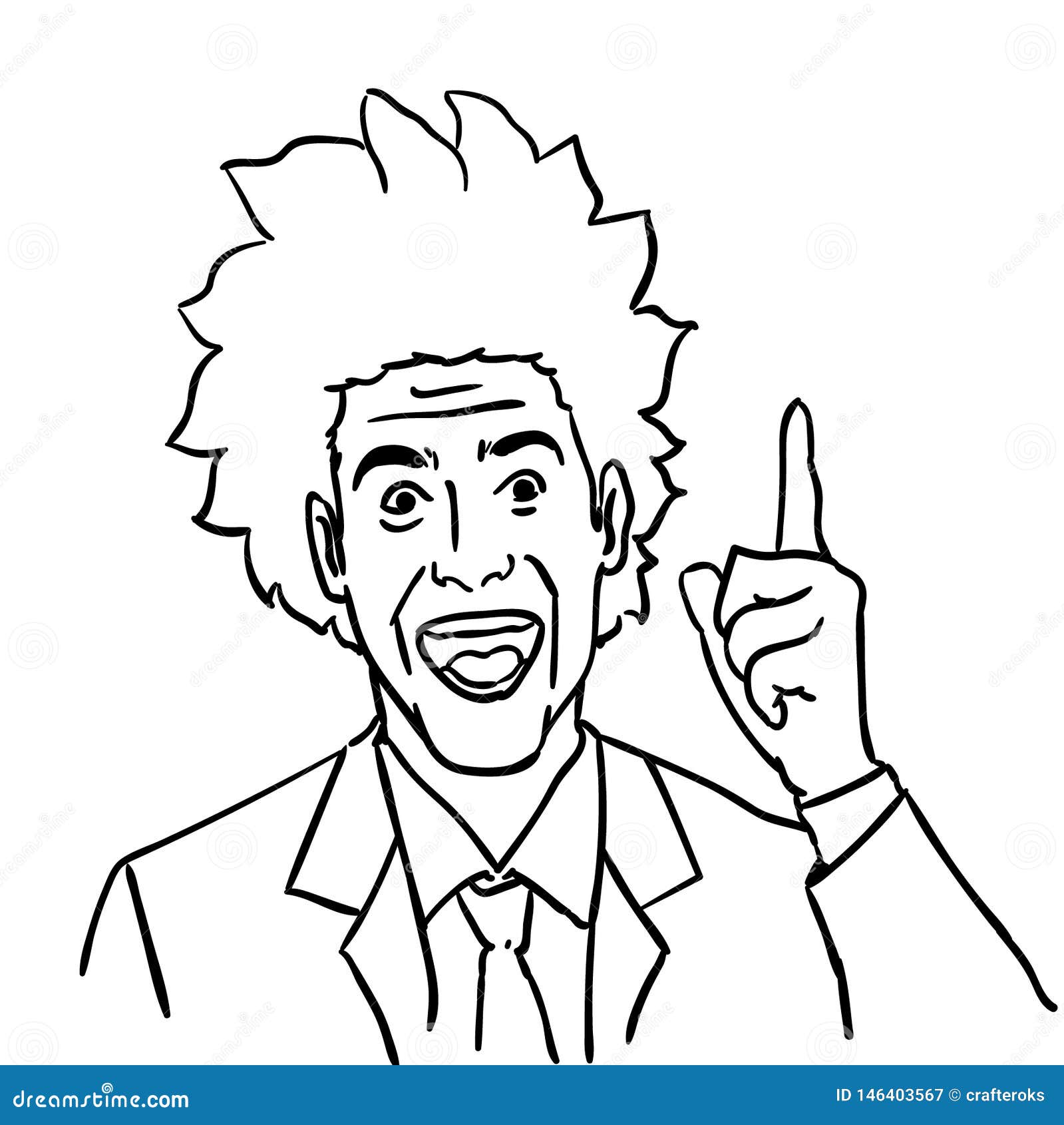 Eureka Pointing Up Illustration by Crafteroks Stock Vector ...
