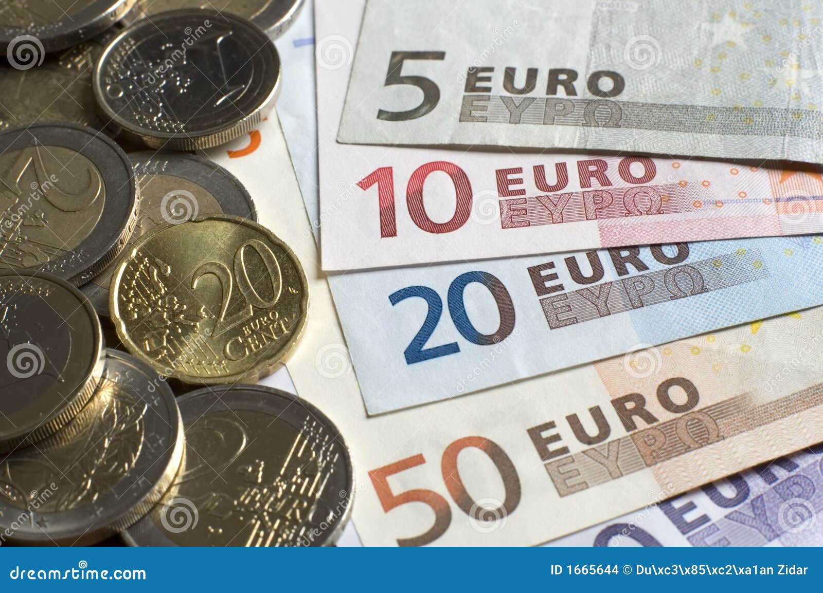 Euro photo stock. Image du cent, commerce, espèces, achat - 1665644