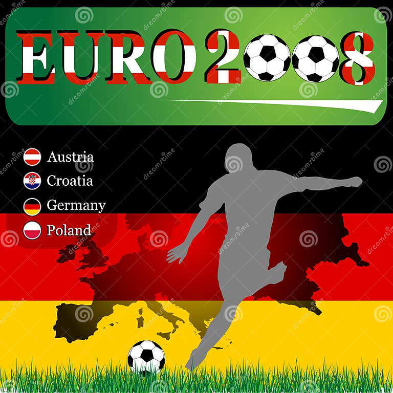 Euro 2008 Germany stock illustration. Illustration of germany - 4986637