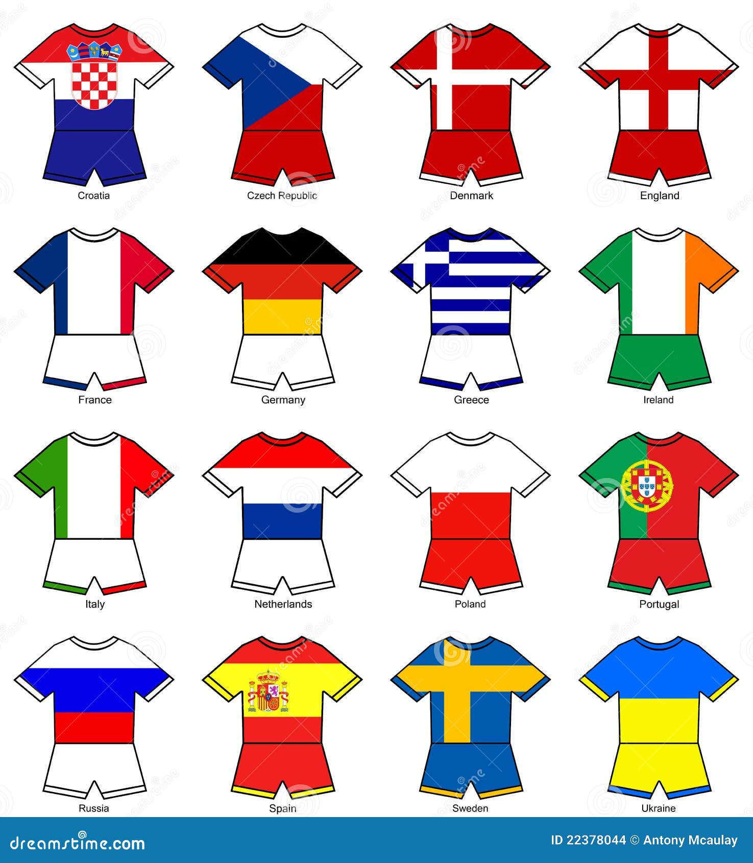 Euro 2012 European Championship Flag Strips Stock Illustration ...