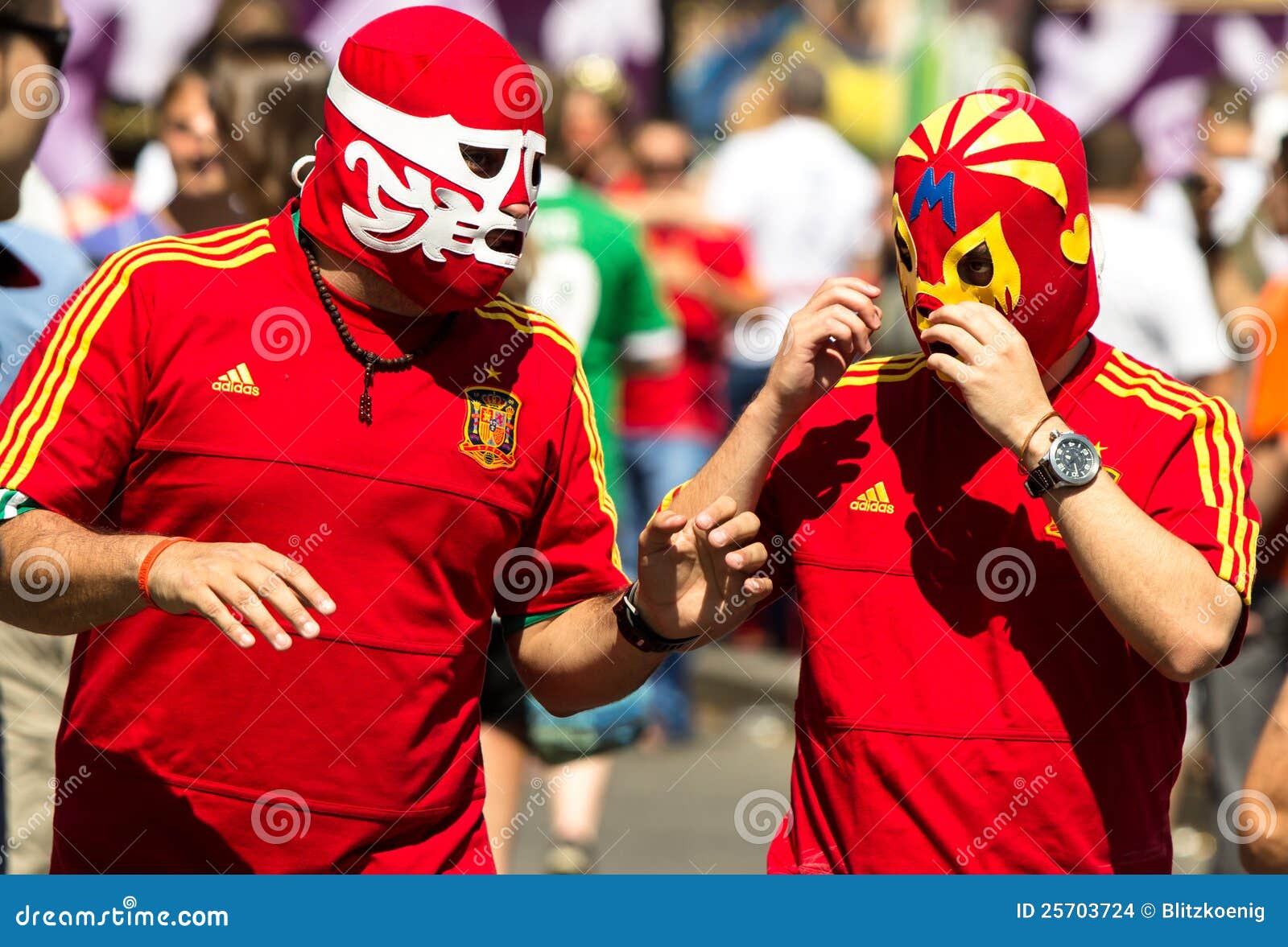 EURO 2012, spanish fans editorial stock image. Image of children - 25703724