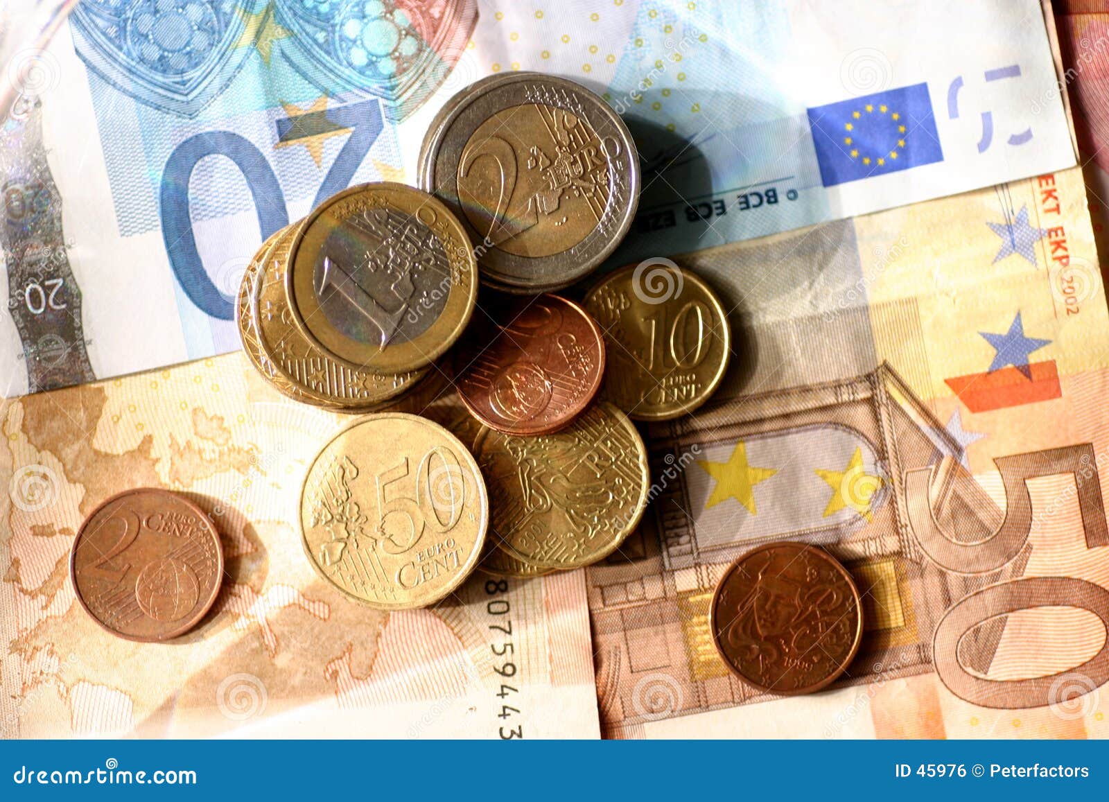 Euro stock photo. Image of twenty, change, european, jangle - 45976