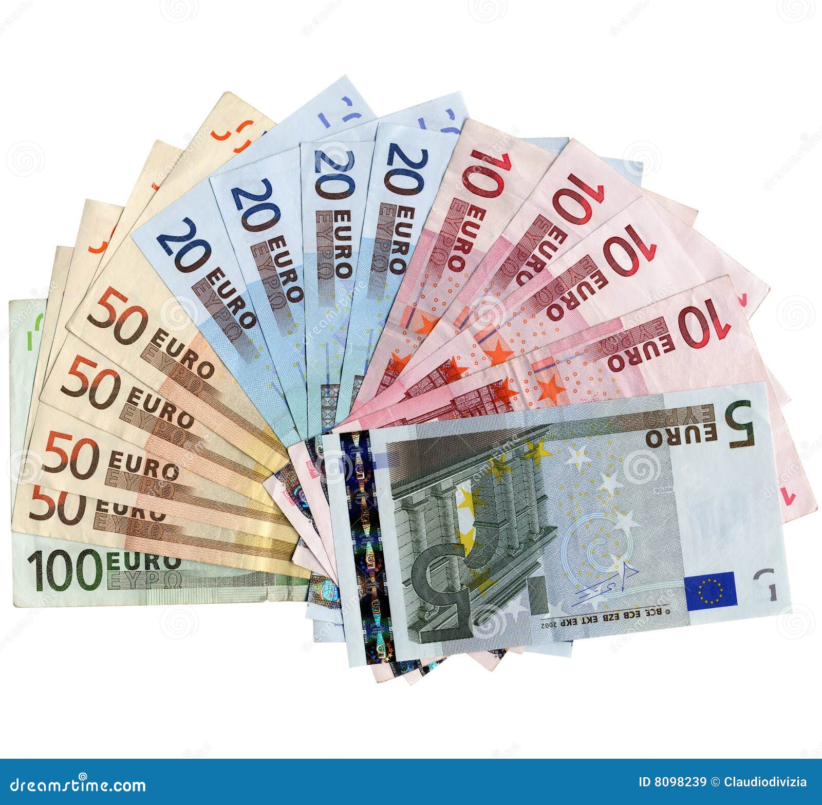 Euro obraz stock. Obraz złożonej z notatki, waluta, banknot - 8098239