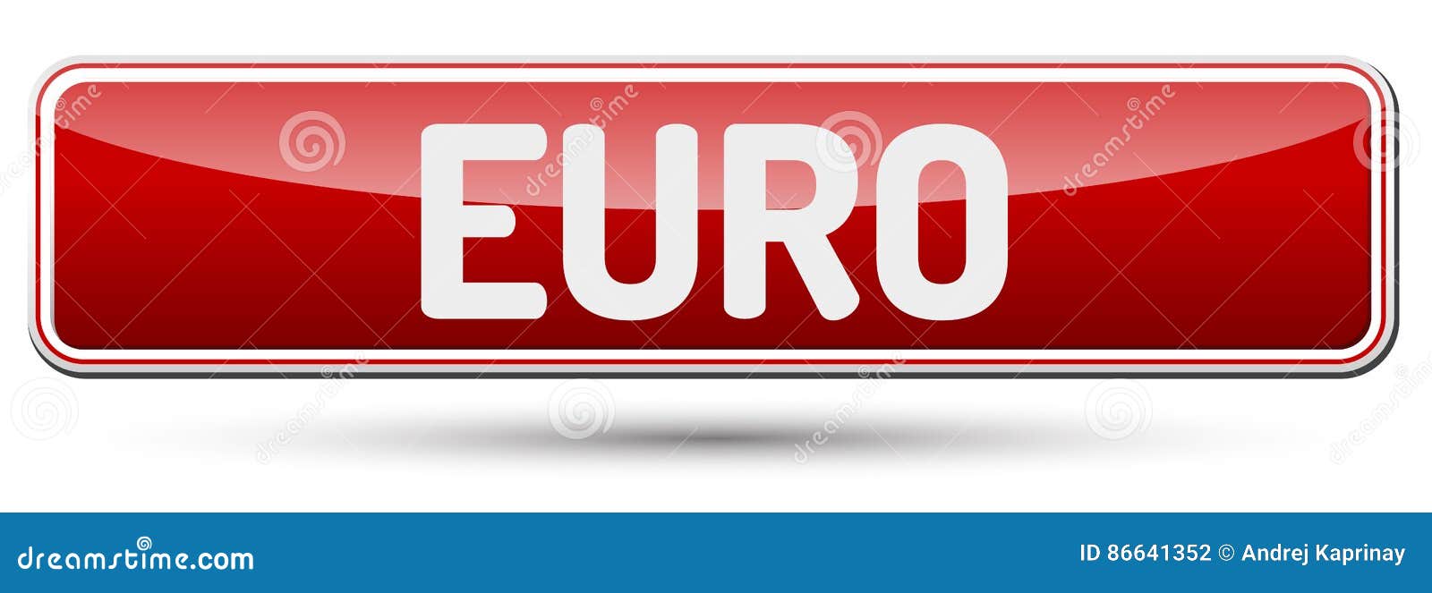 EURO - Abstract Beautiful Button with Text. Stock Vector - Illustration ...