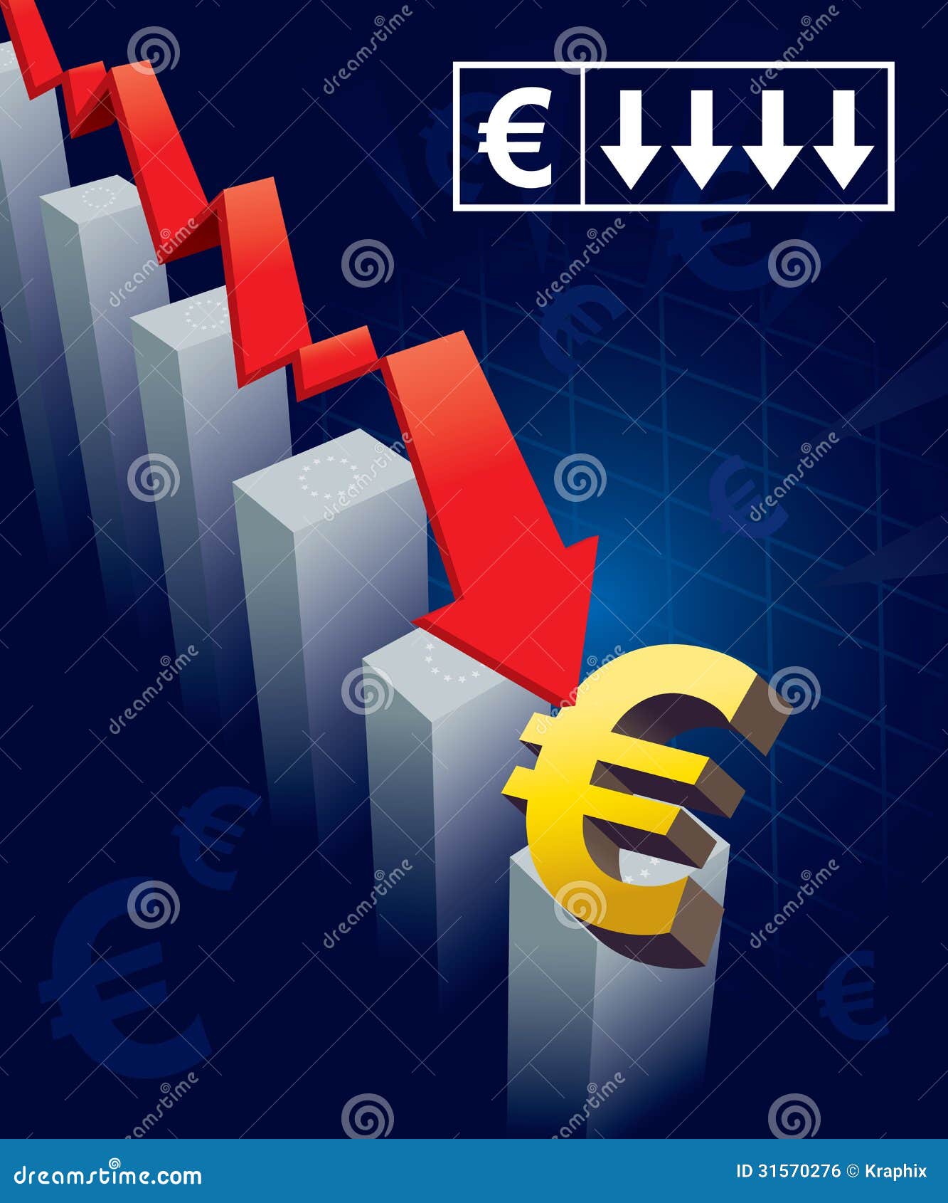 Euro accident de devise illustration de vecteur. Illustration du ...