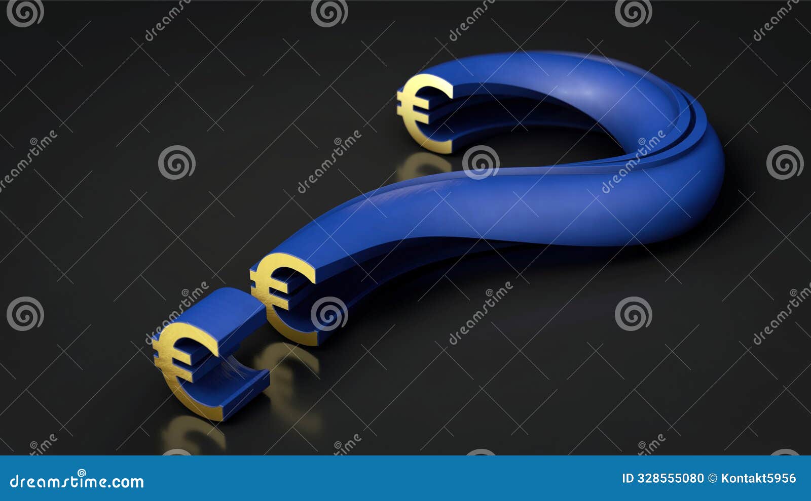 Euro as a question mark stock illustration. Illustration of financial ...