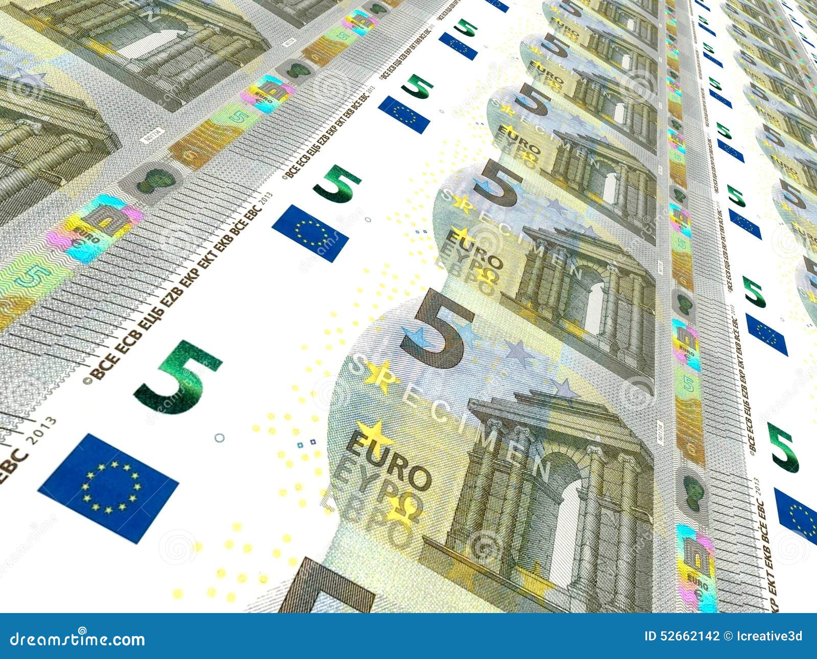 Euro Background. Five Euros Stock Illustration - Illustration of ...