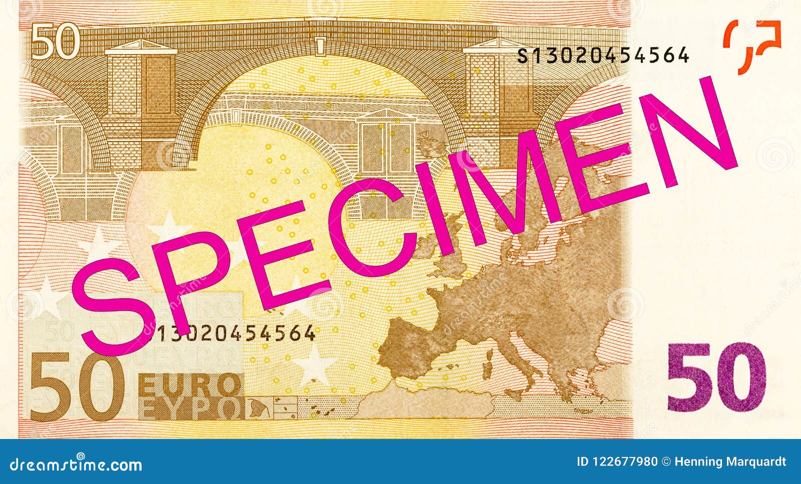 50 Euro Bank Note Full Frame Reverse Stock Photo - Image of full ...