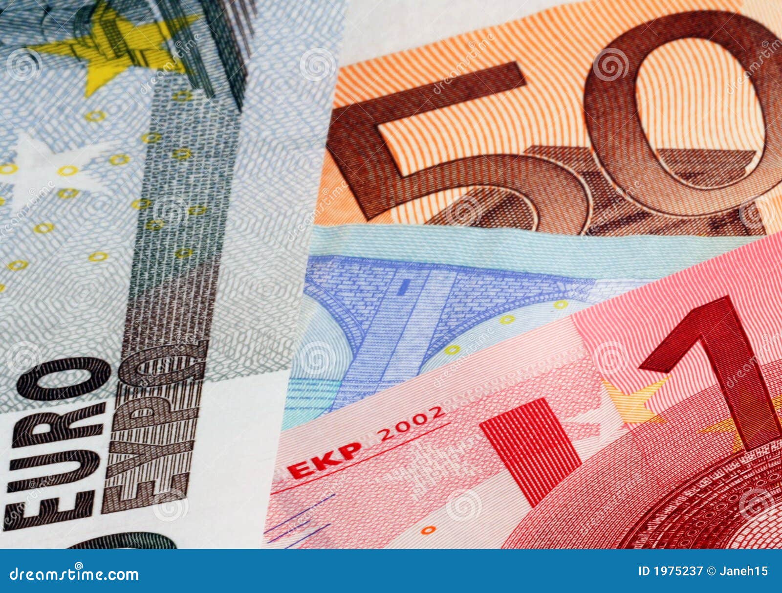 Euro bank notes stock image. Image of paper, notes, horizontal - 1975237