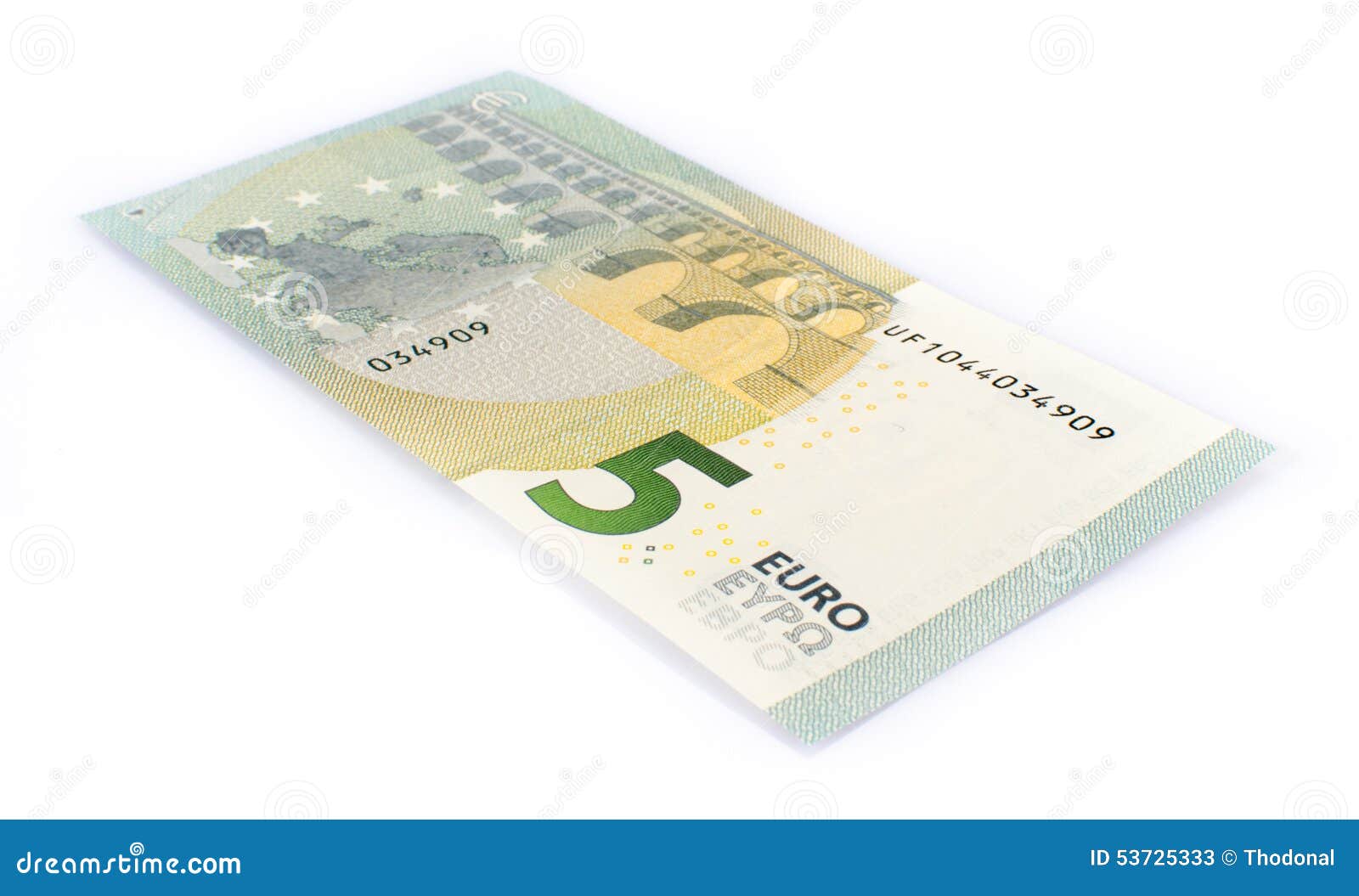 Euro bankbiljet vijf stock afbeelding. Image of bankbiljet - 53725333