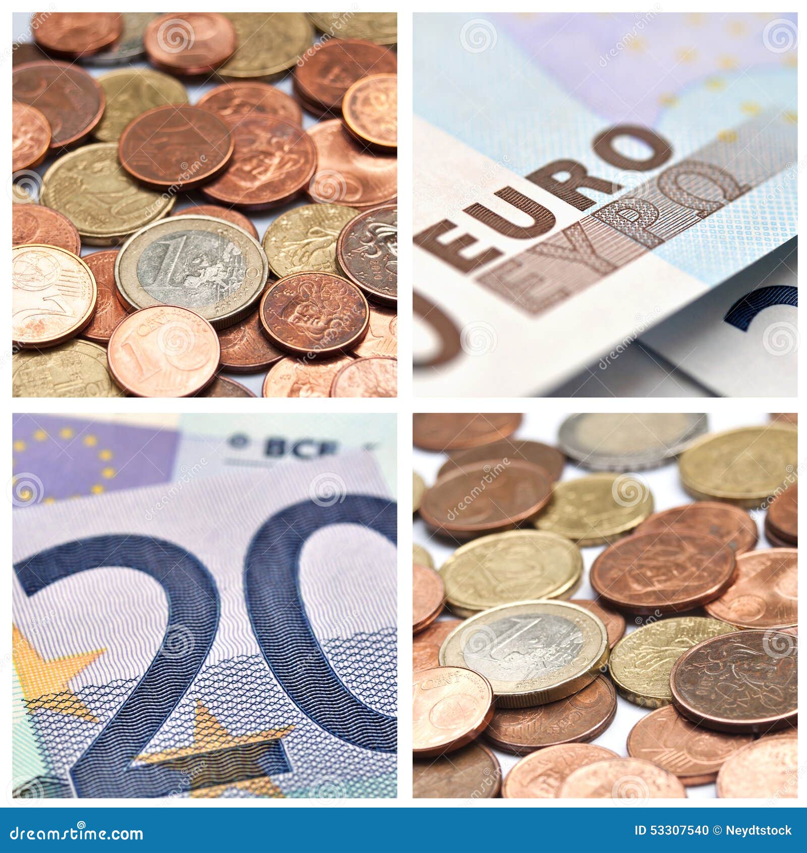 Euro banknote collage stock photo. Image of rich, business - 53307540