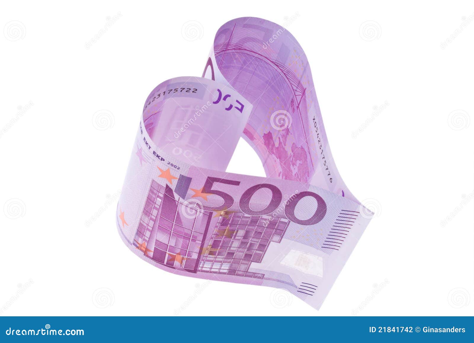 Euro Banknote in a Heart Shape Stock Photo - Image of cordate, people ...