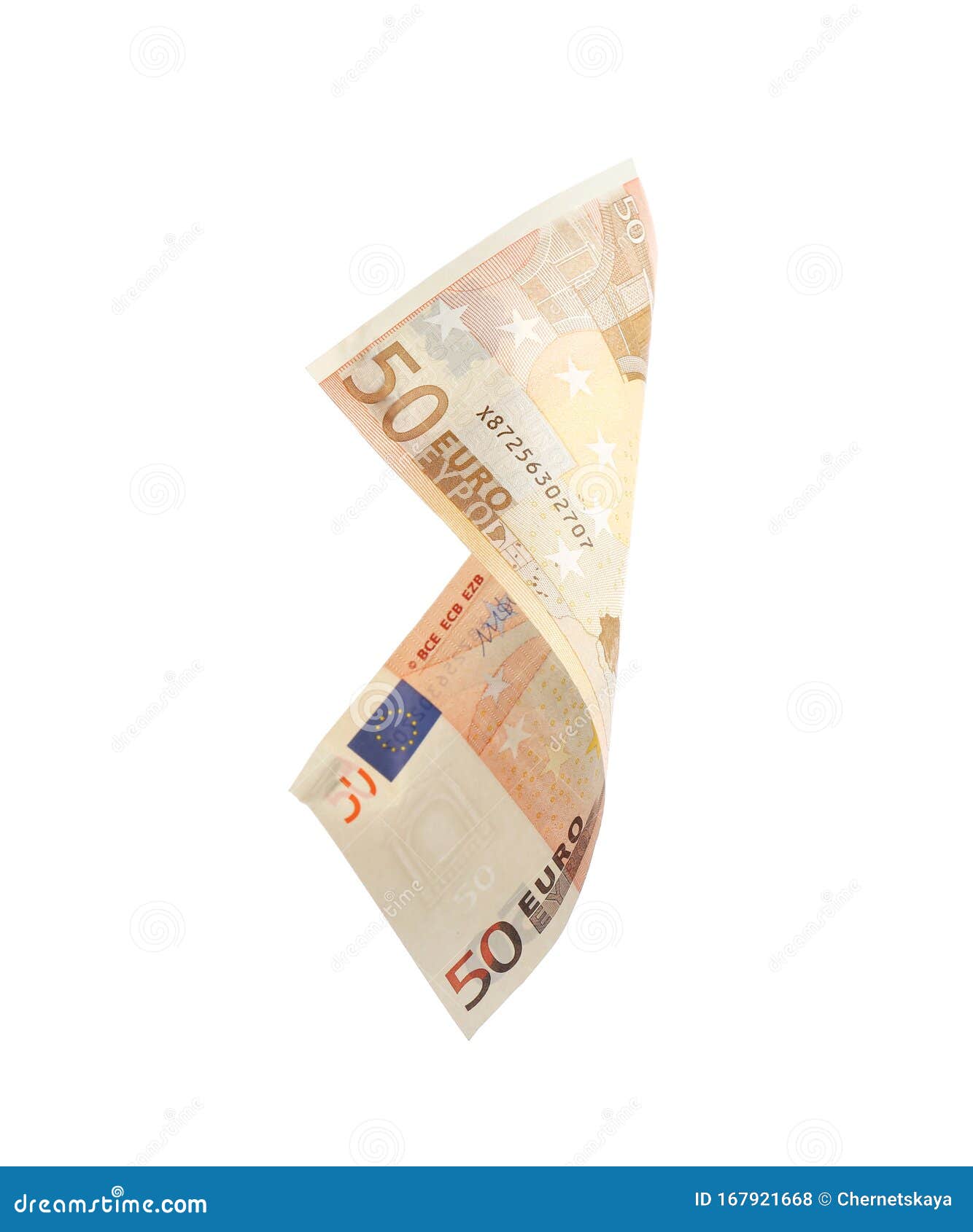 Euro Banknote Isolated. Flying Money Stock Photo - Image of flying ...