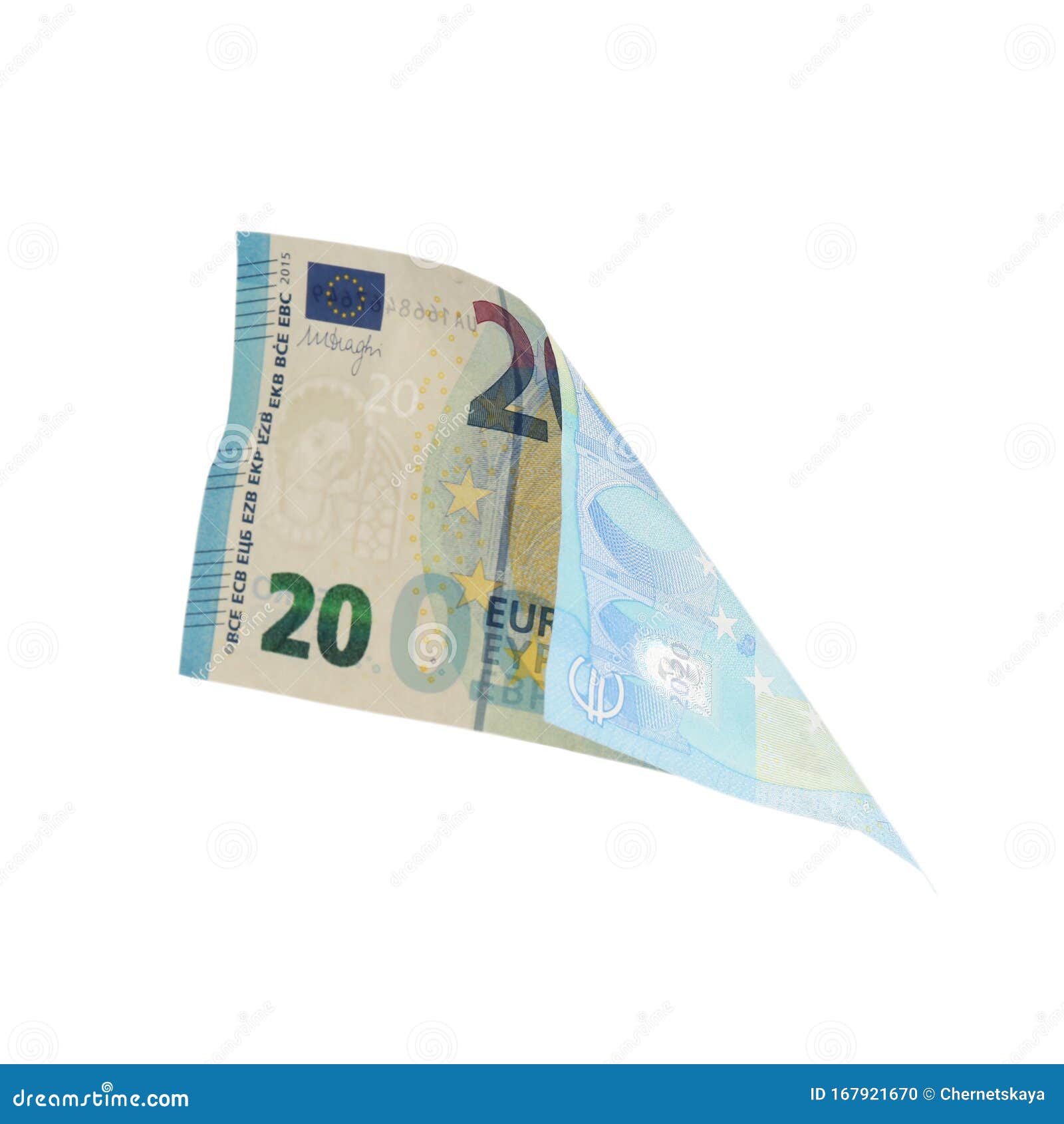 Euro Banknote Isolated. Flying Money Stock Photo - Image of isolated ...