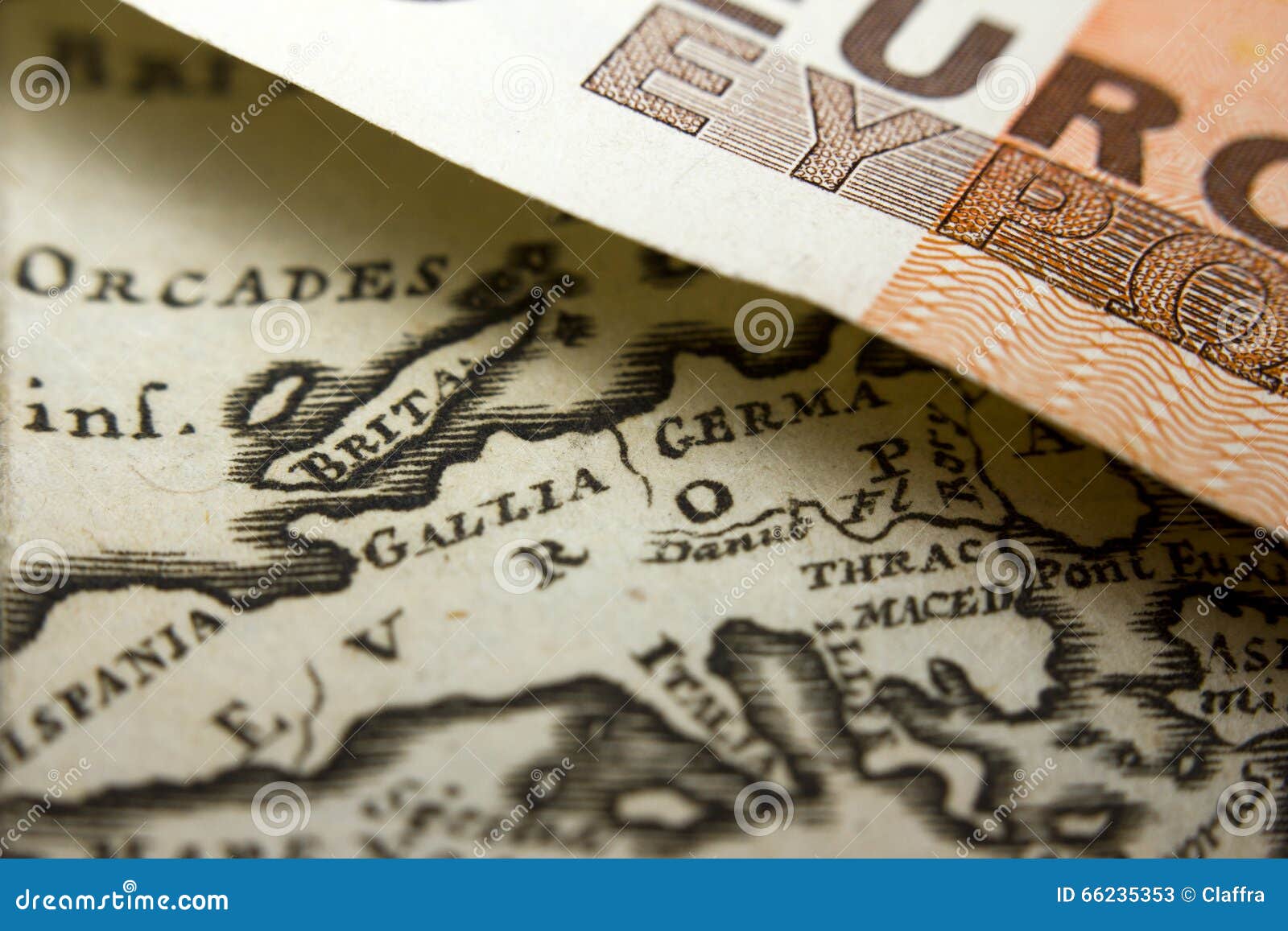 Euro Banknote and a Map of Europe Stock Image - Image of globe, germany ...