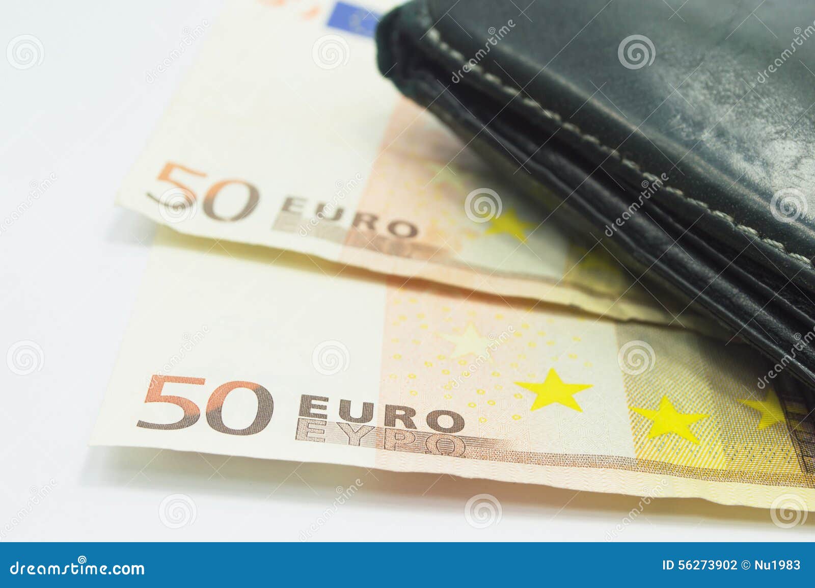 Euro banknote with wallet stock photo. Image of group - 56273902