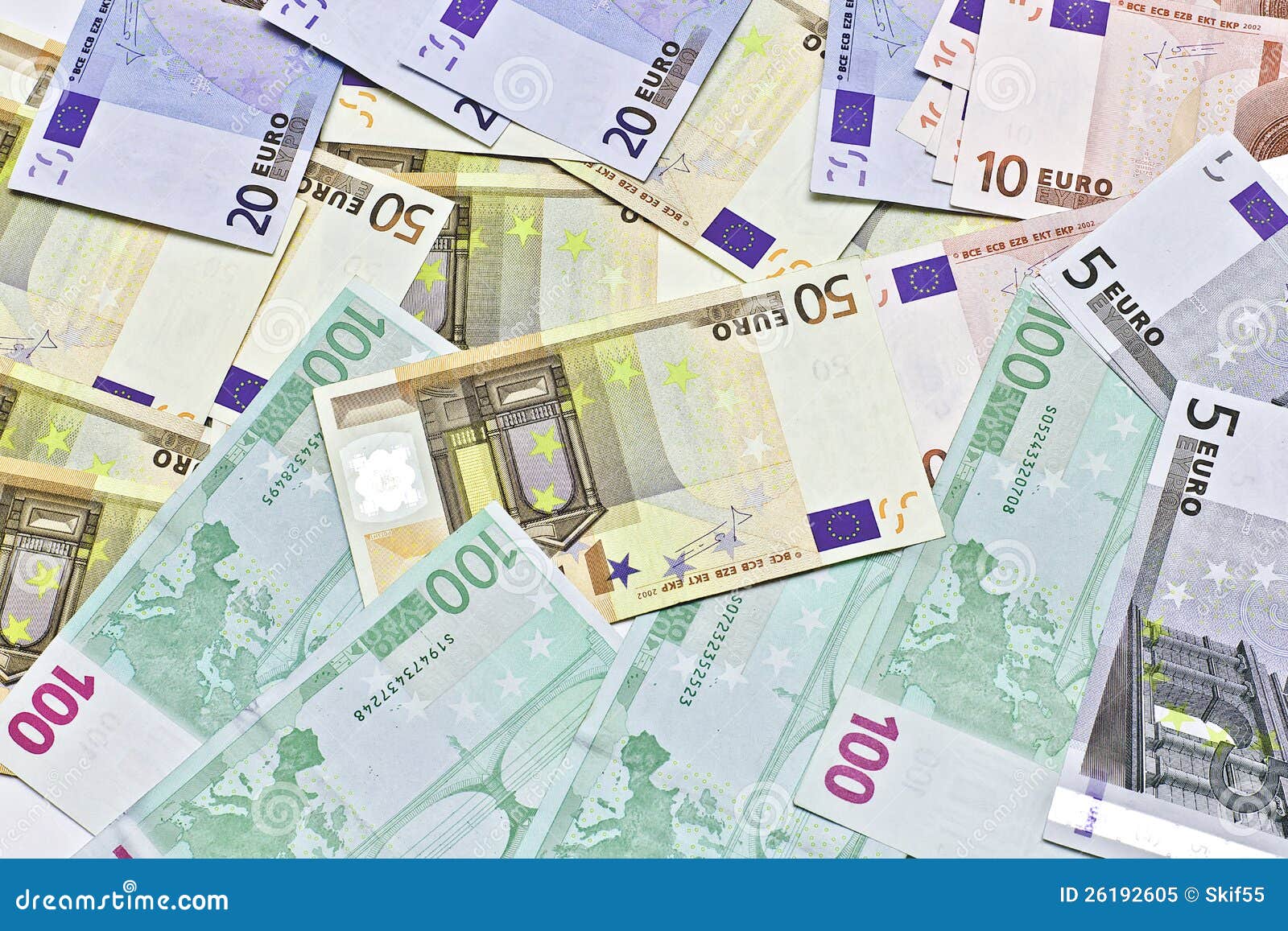Euro banknotes stock image. Image of economic, union - 26192605