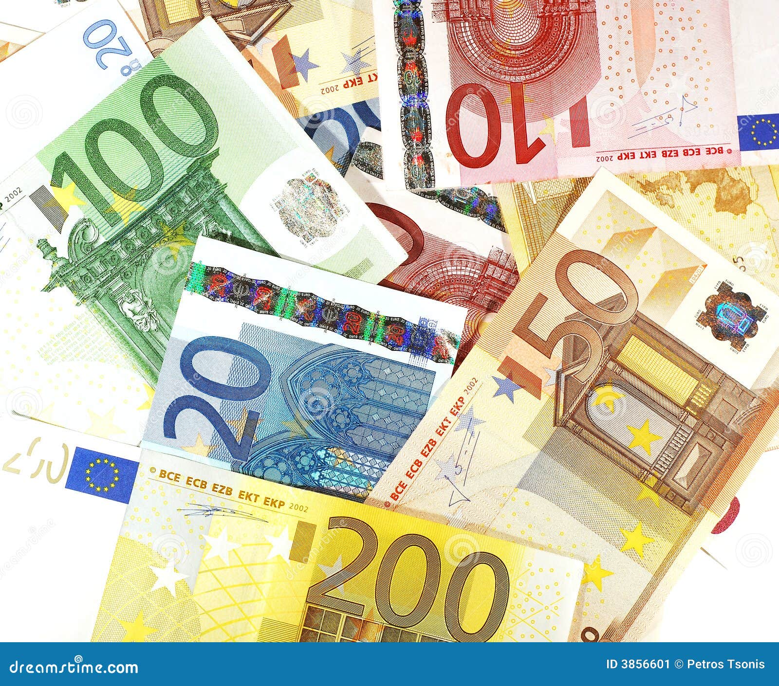 Euro banknotes stock image. Image of purchase, banknotes - 3856601