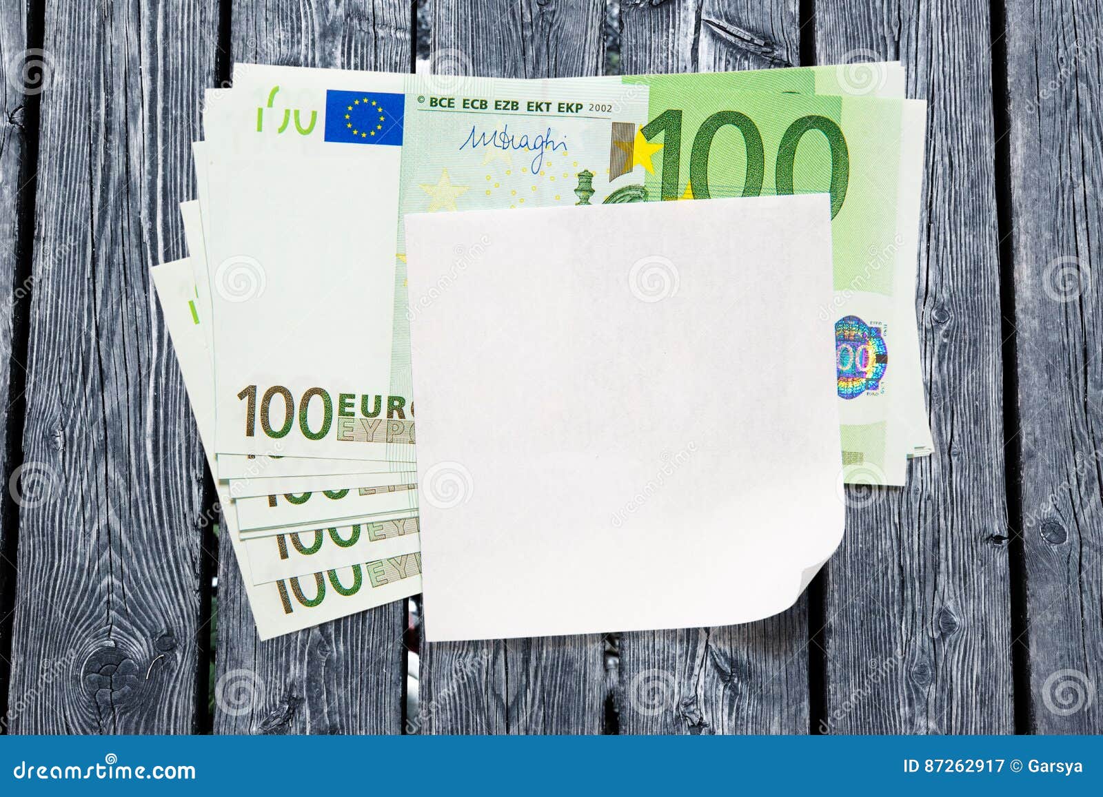 Euro Banknotes and Blank Paper Stock Image - Image of finance, paper ...