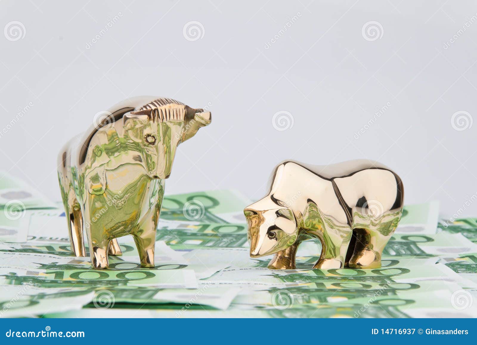 Euro banknotes. Bull stock image. Image of assets, planning - 14716937