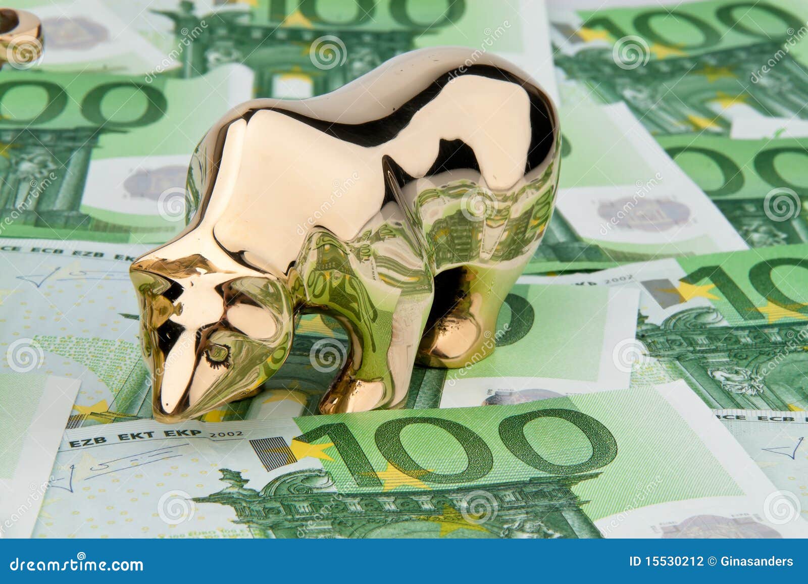 Euro Banknotes. Bull and Bear Stock Photo - Image of currency ...