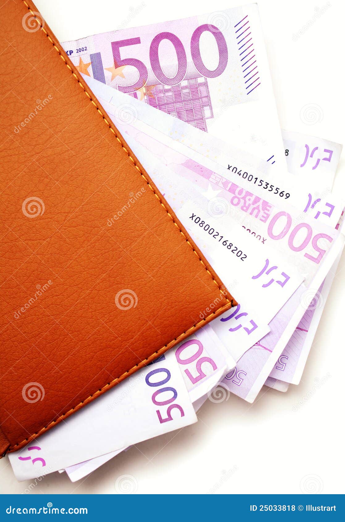 Euro Banknotes in Leather Wallet Stock Photo - Image of finance ...