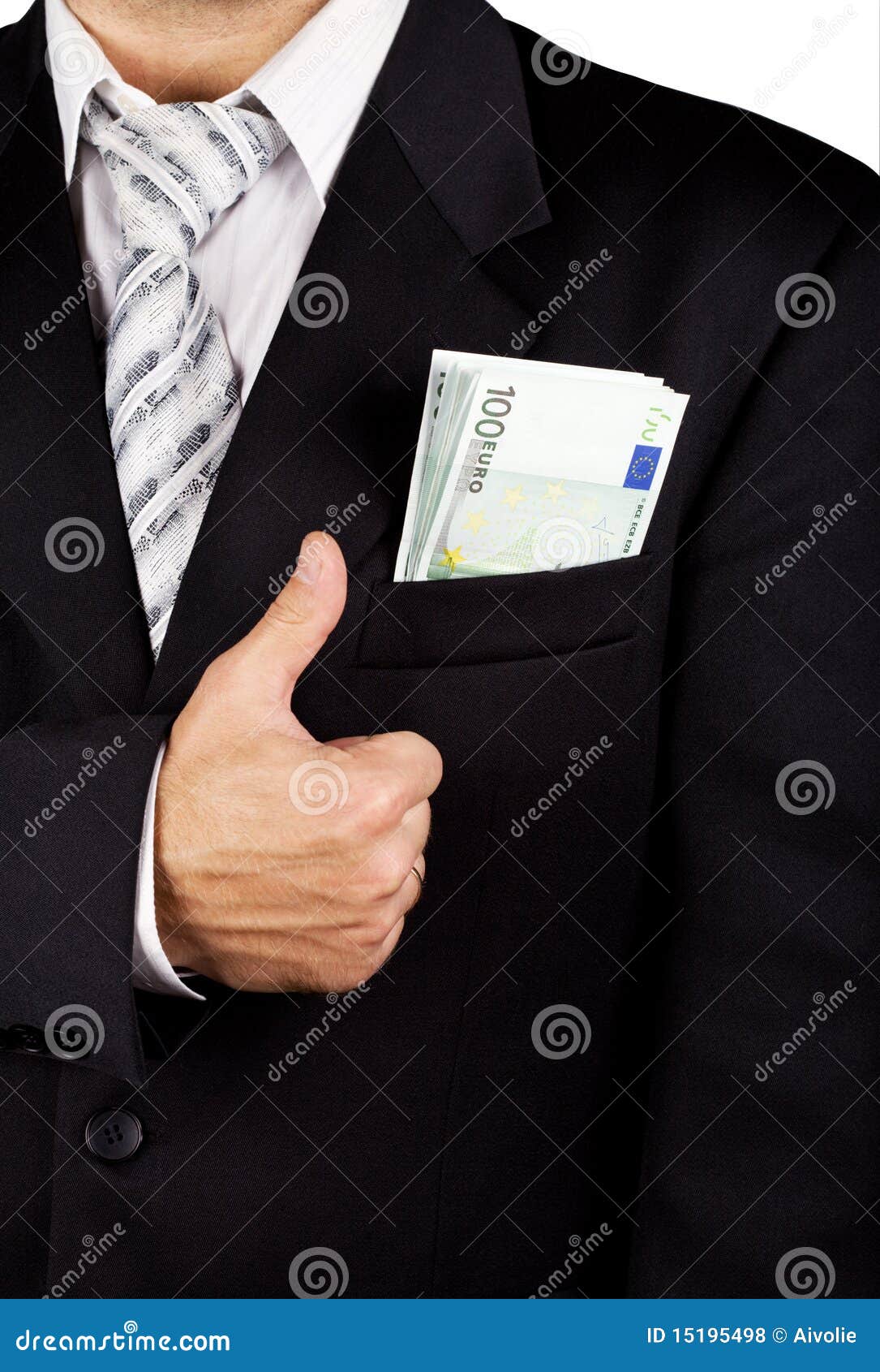 Euro banknotes in a pocket stock photo. Image of hand - 15195498