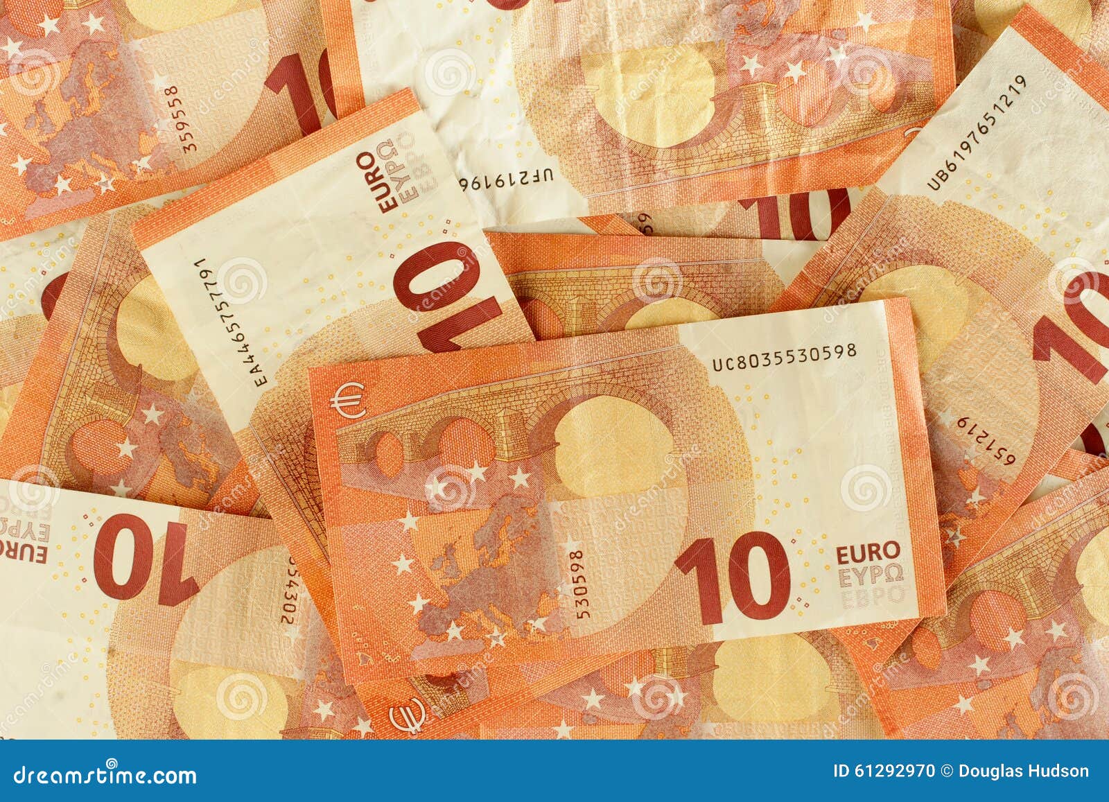 10 Euro Banknotes Scattered Closeup Stock Photo - Image of banknotes ...