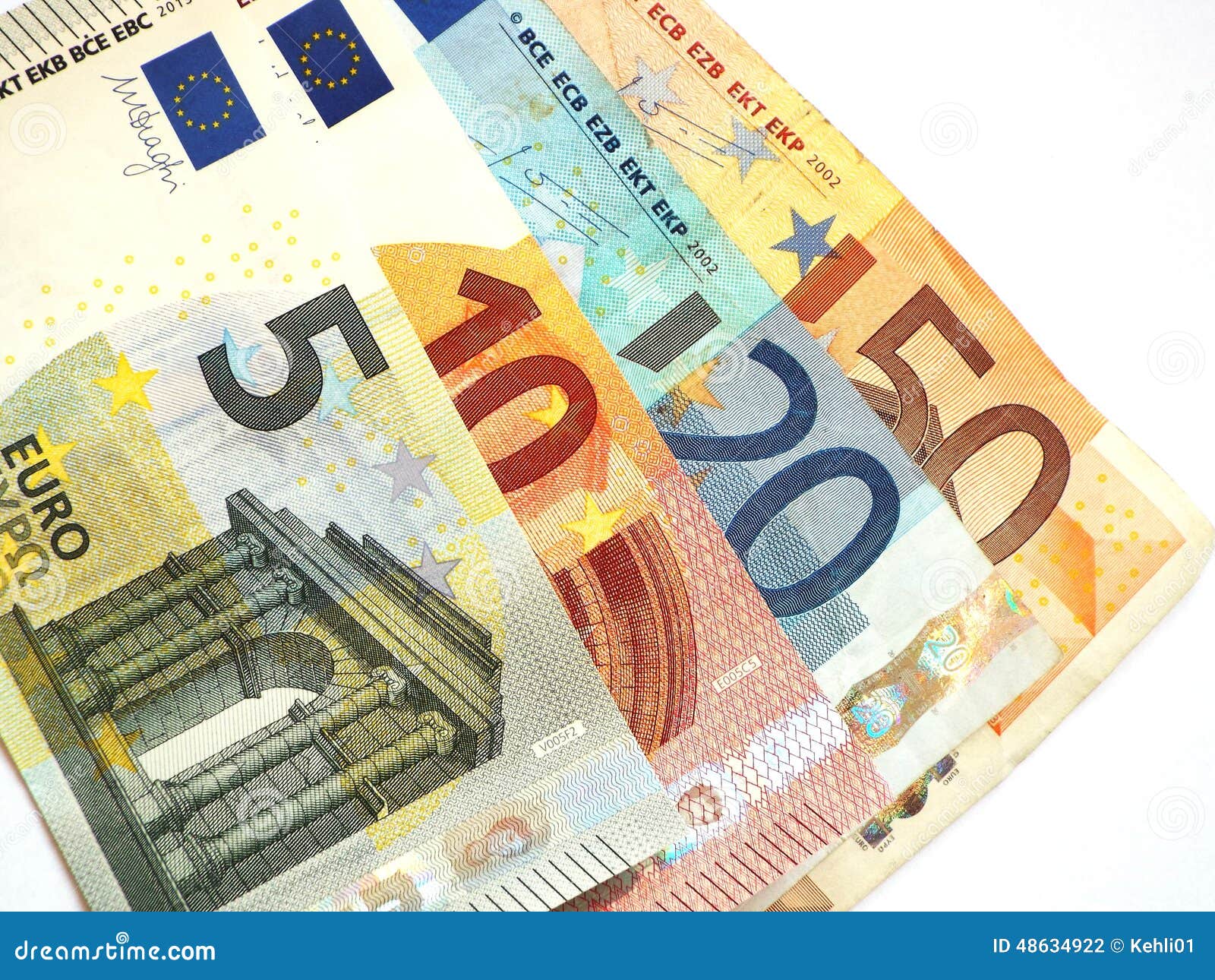 Euro banknotes stock photo. Image of coins, minimal, small - 48634922