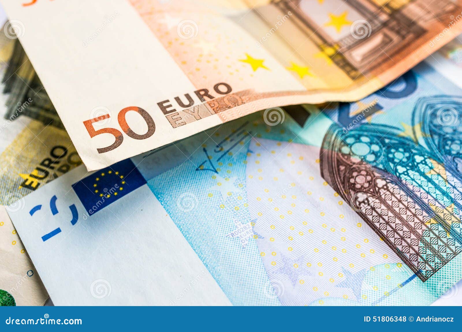 Euro banknotes stock photo. Image of payment, funds, finance - 51806348