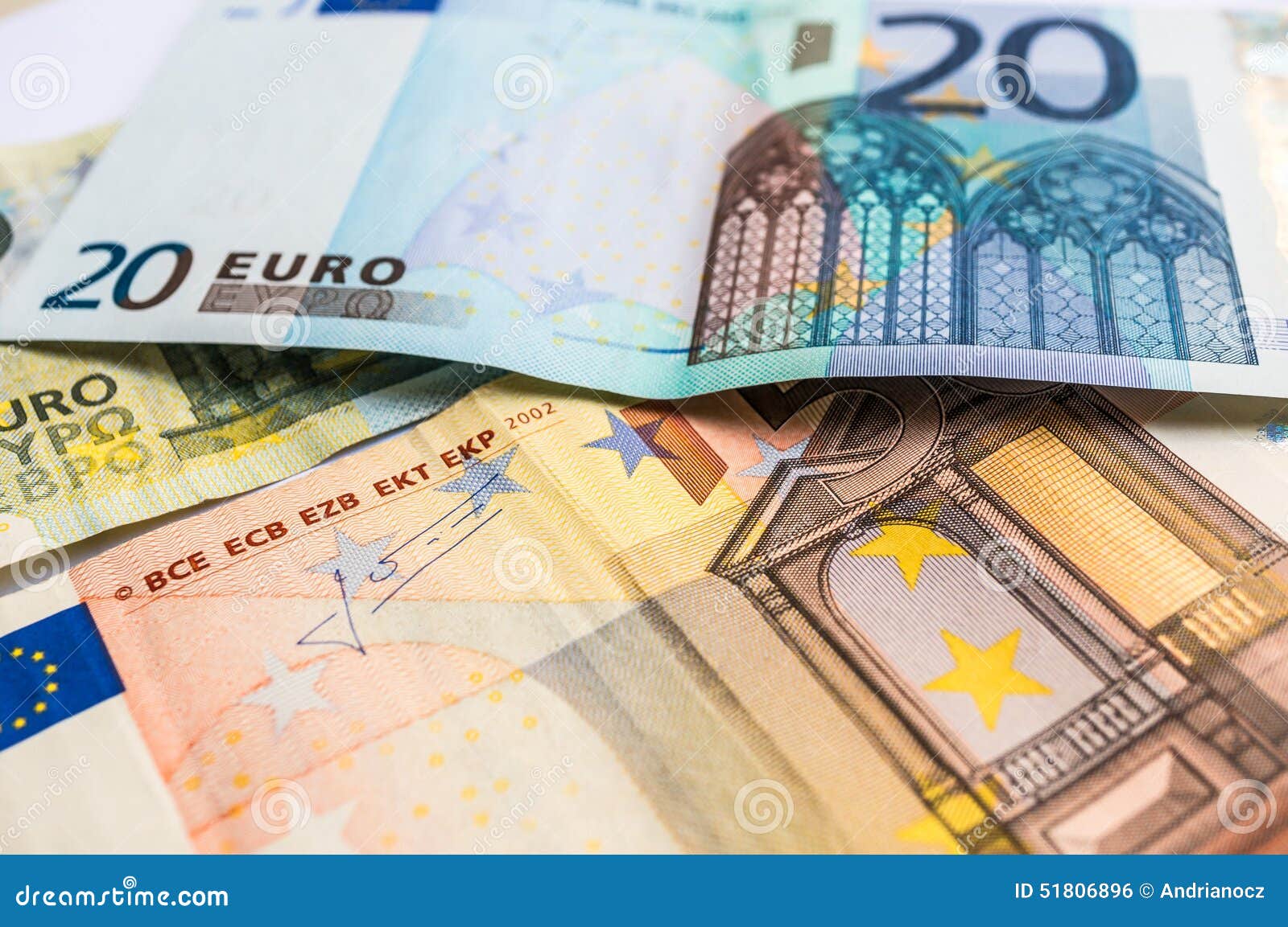 Euro banknotes stock photo. Image of economy, cheerfulness - 51806896