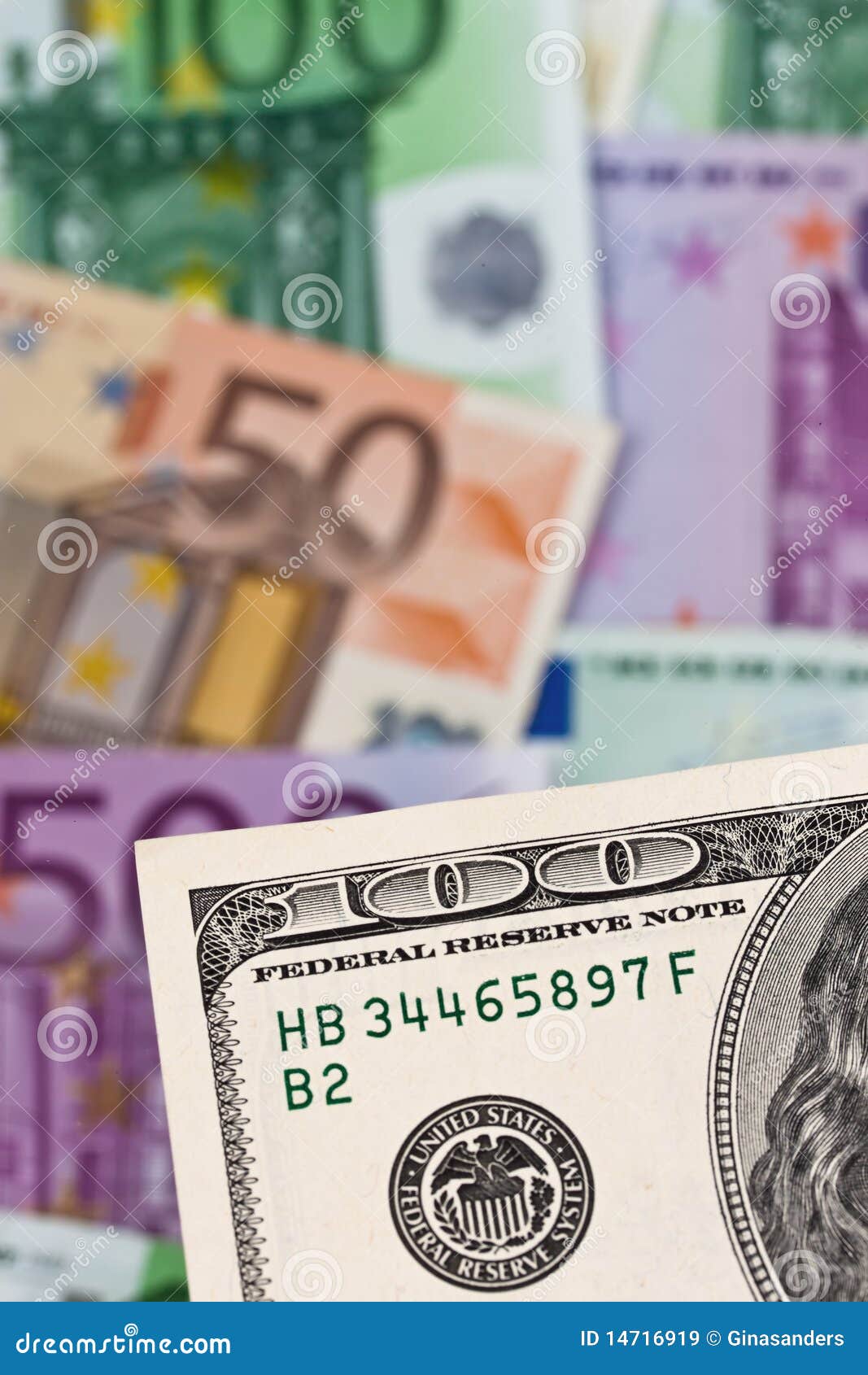 Euro Banknotes and U.S. Dollars. Stock Image - Image of money, coupons ...