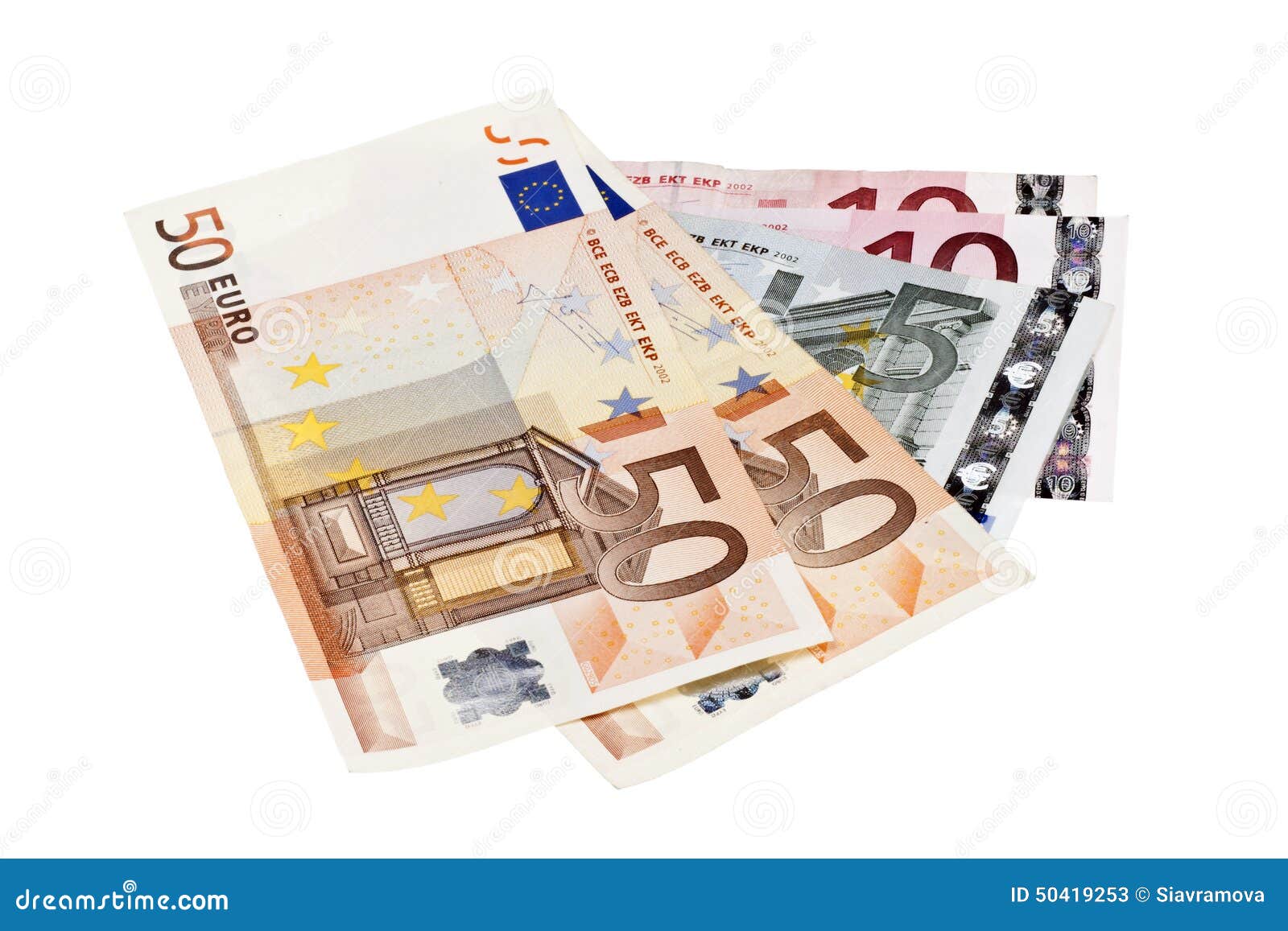 Euro Banknotes on White Background Stock Image - Image of funds, euros ...